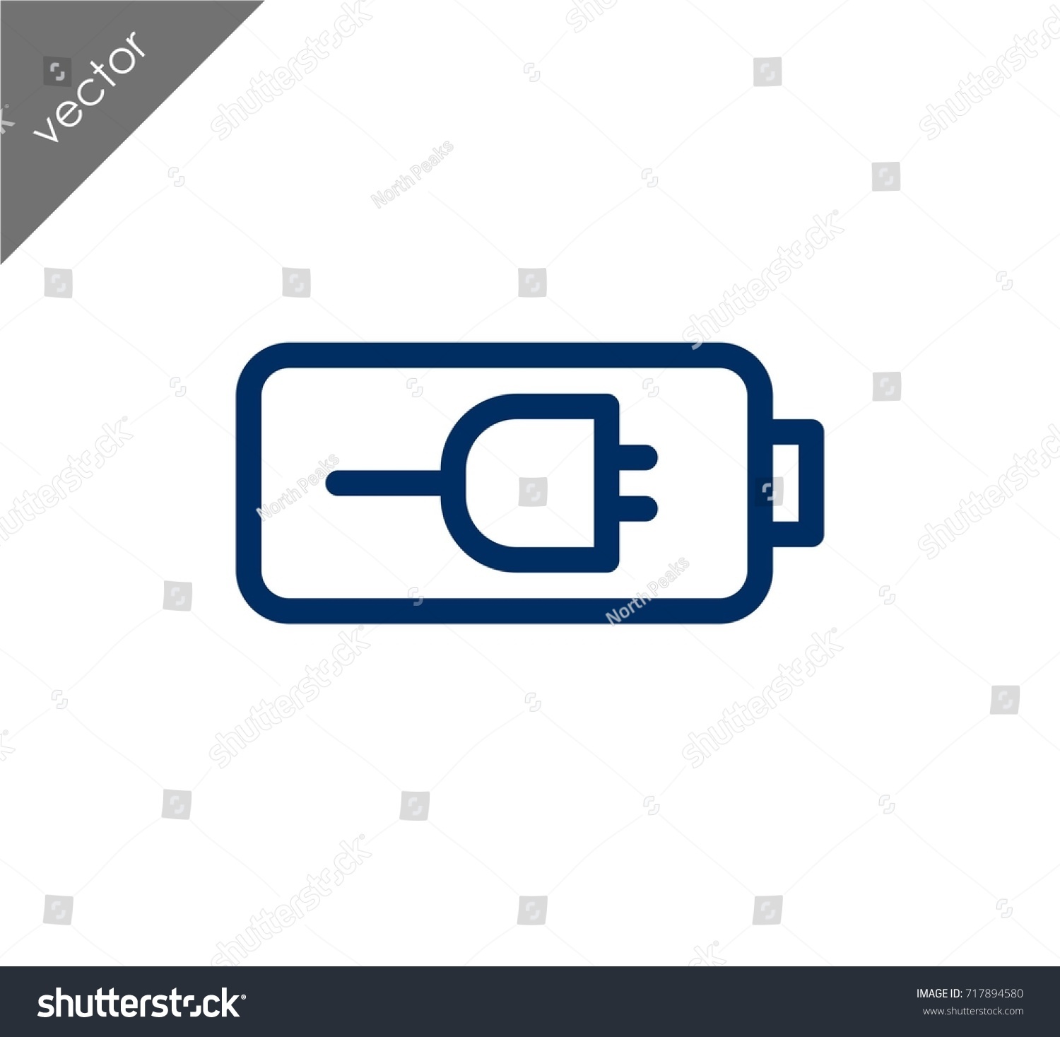 Battery Charging Status Icon Stock Vector (Royalty Free) 717894580 ...