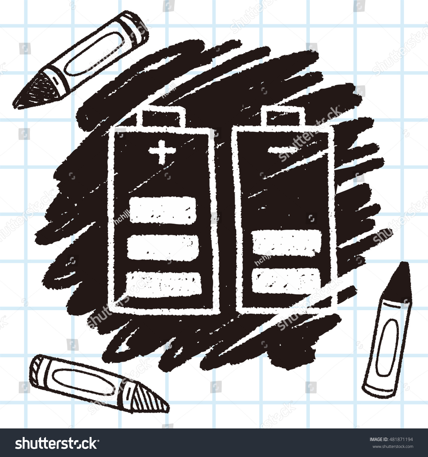 Battery Doodle Drawing Stock Vector (Royalty Free) 481871194 | Shutterstock