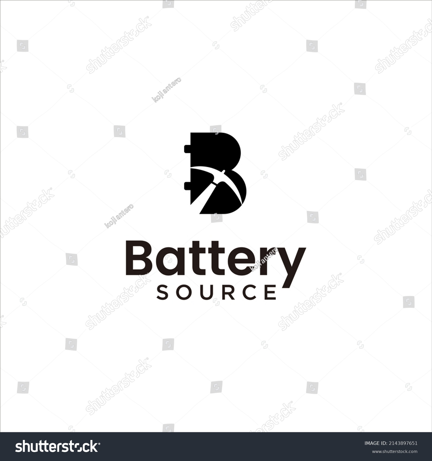 Battery Energy Source Logoplug Electricity Vector Stock Vector (Royalty ...