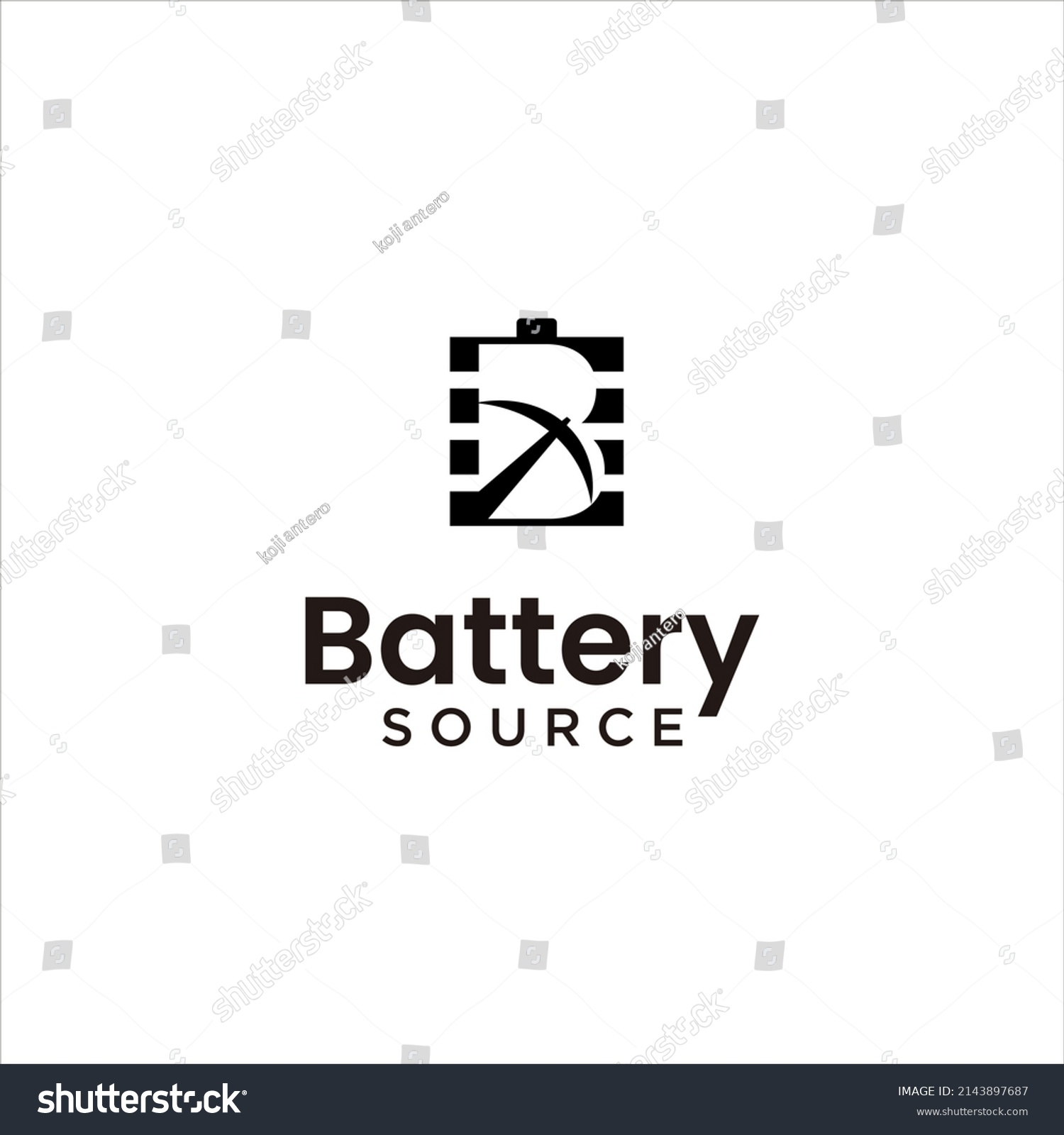 Battery Energy Source Logoplug Electricity Vector Stock Vector (Royalty ...