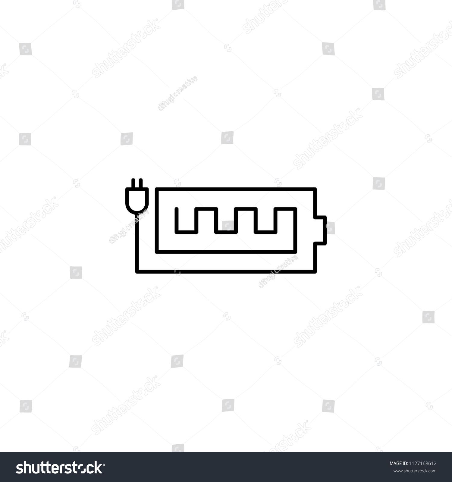 Battery Indicator Outline Icon Stock Vector (Royalty Free) 1127168612