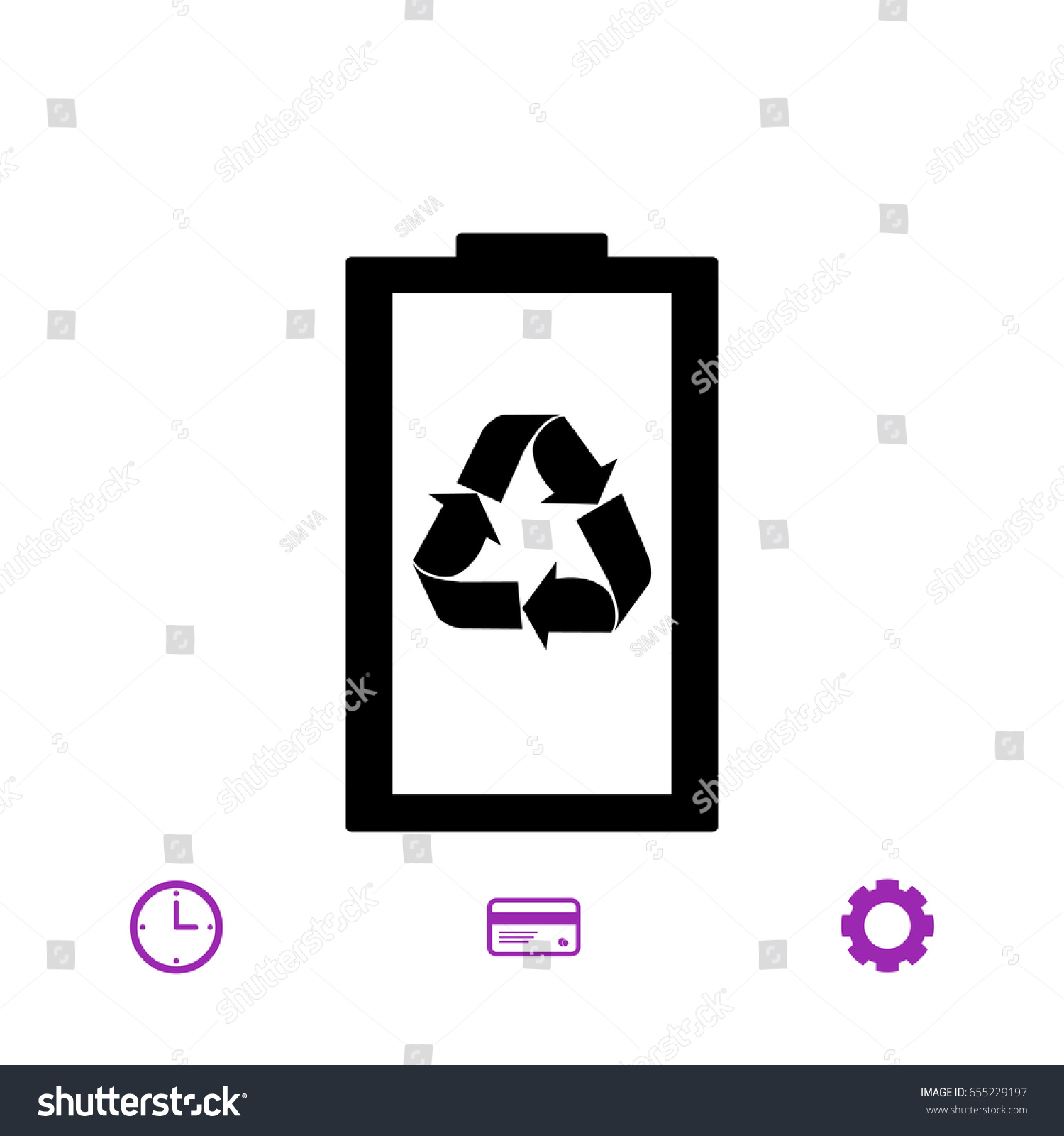 Battery Load Icon Vector Best Flat Stock Vector (Royalty Free ...