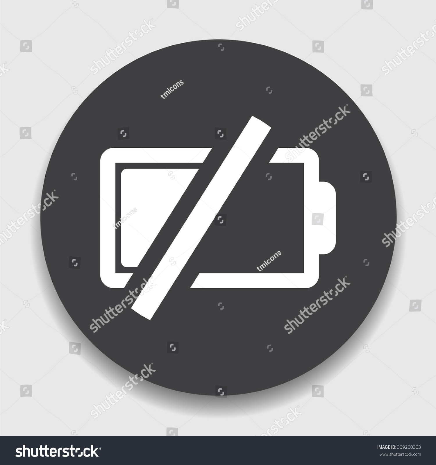 Battery Low Icon Stock Vector (Royalty Free) 309200303 - Shutterstock