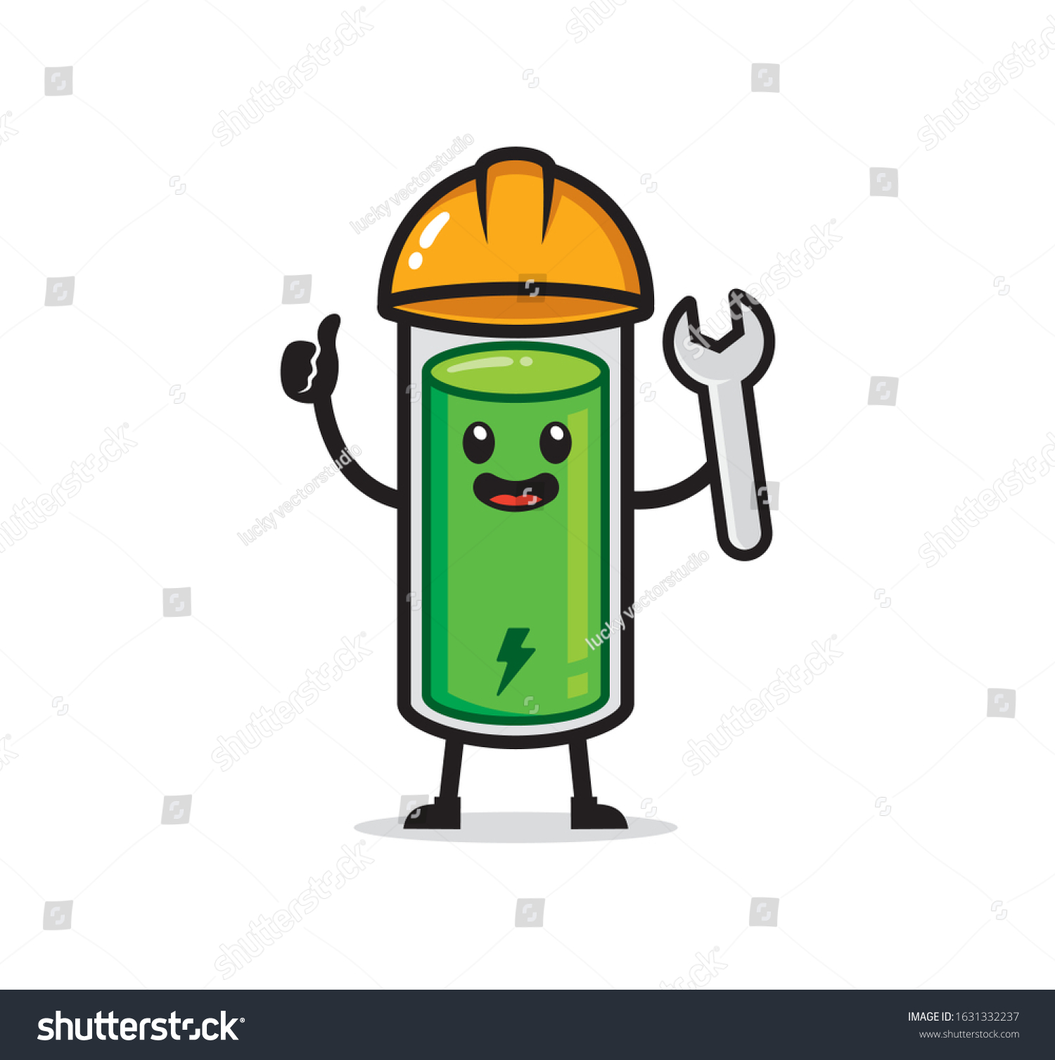 Battery Mascot Character Vector Design Stock Vector (Royalty Free ...