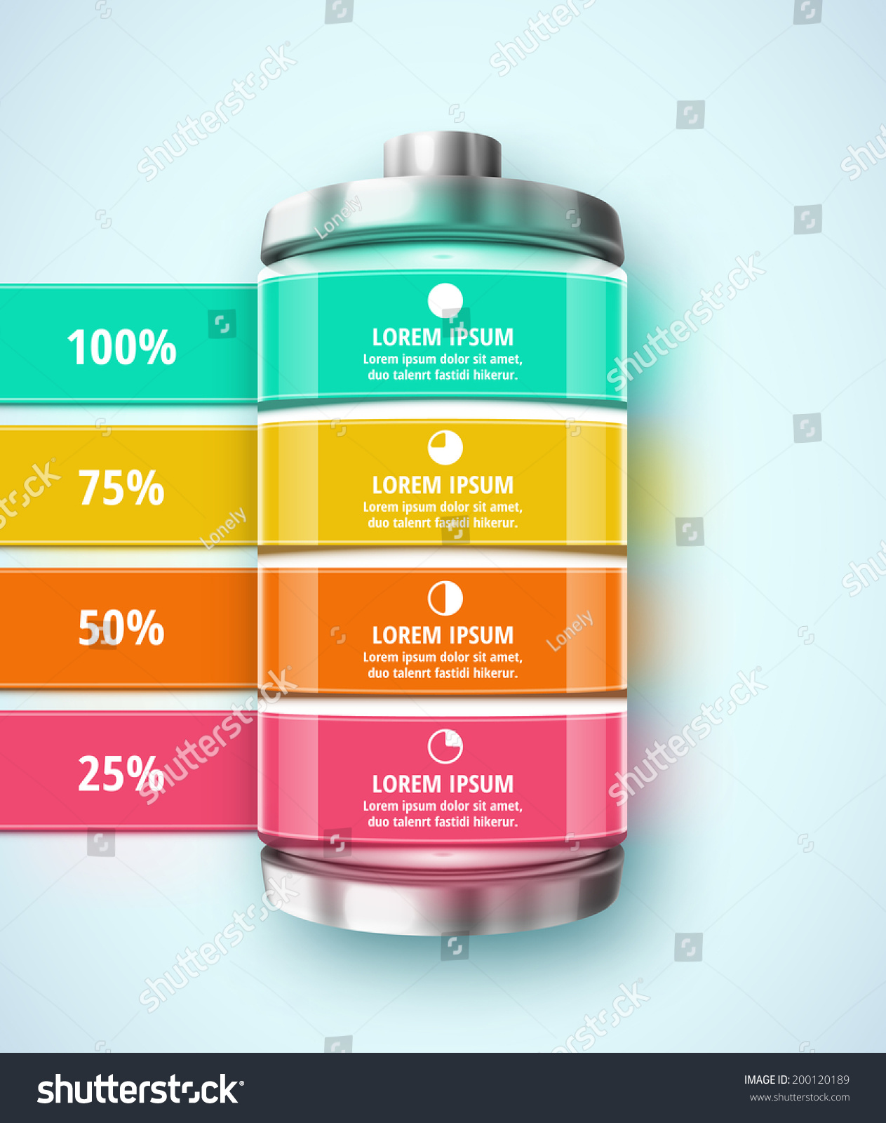 Battery Template Infographic Eps 10 Stock Vector (Royalty Free) 200120189