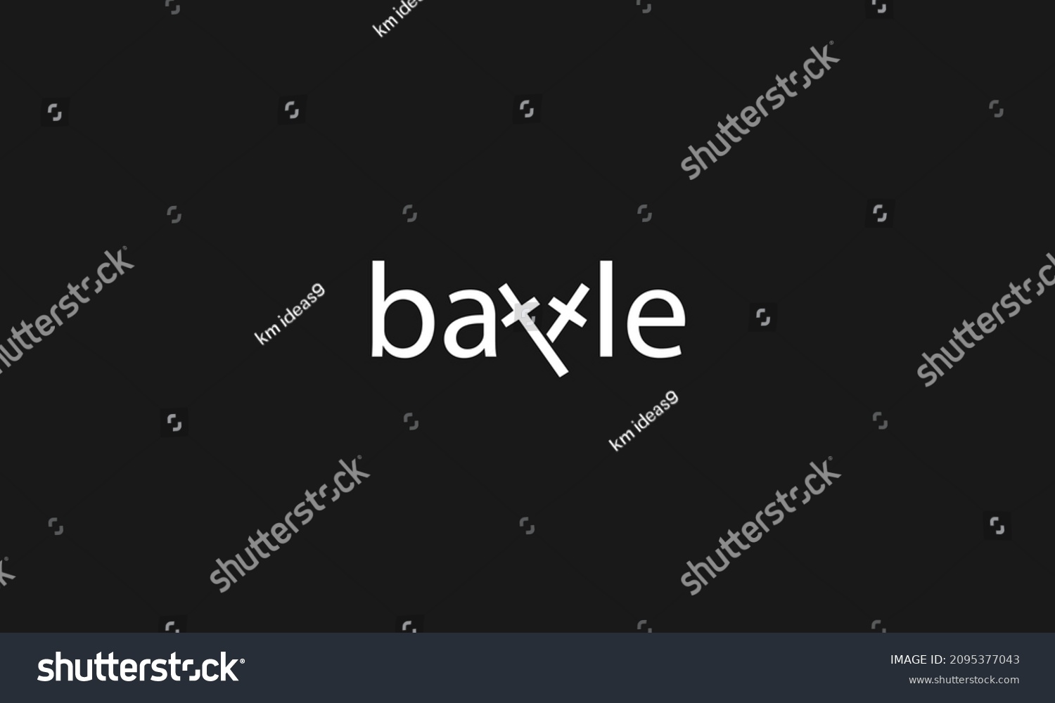 Battle Field Vector Logo Design Stock Vector (Royalty Free) 2095377043 ...