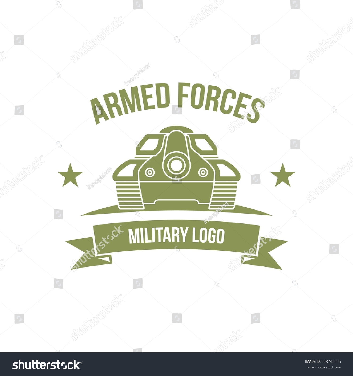 Battle Tank Logo Design Template Stock Vector (Royalty Free) 548745295 ...