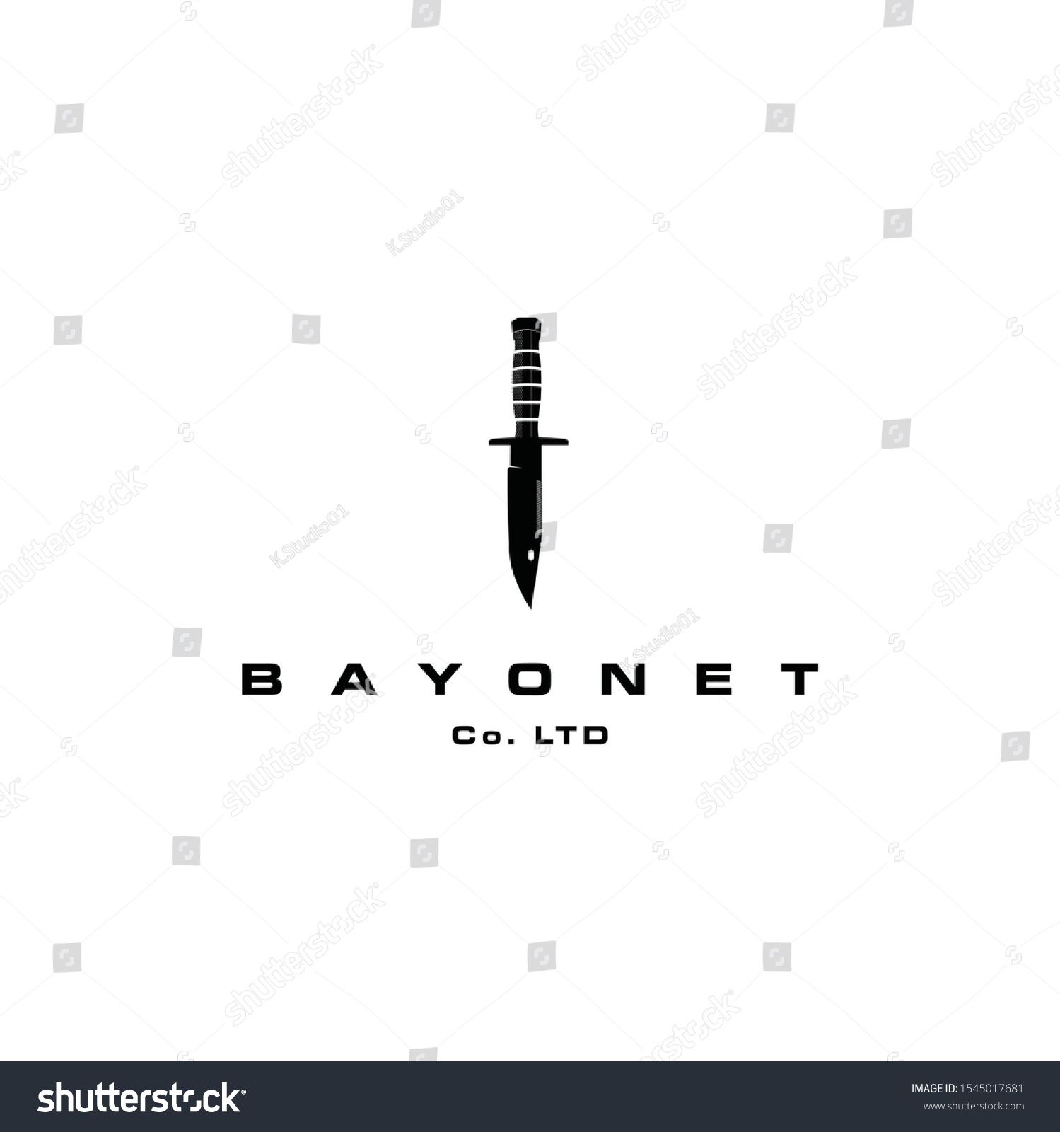 Bayonet Logo Design Concept Design Vector Stock Vector (Royalty Free ...