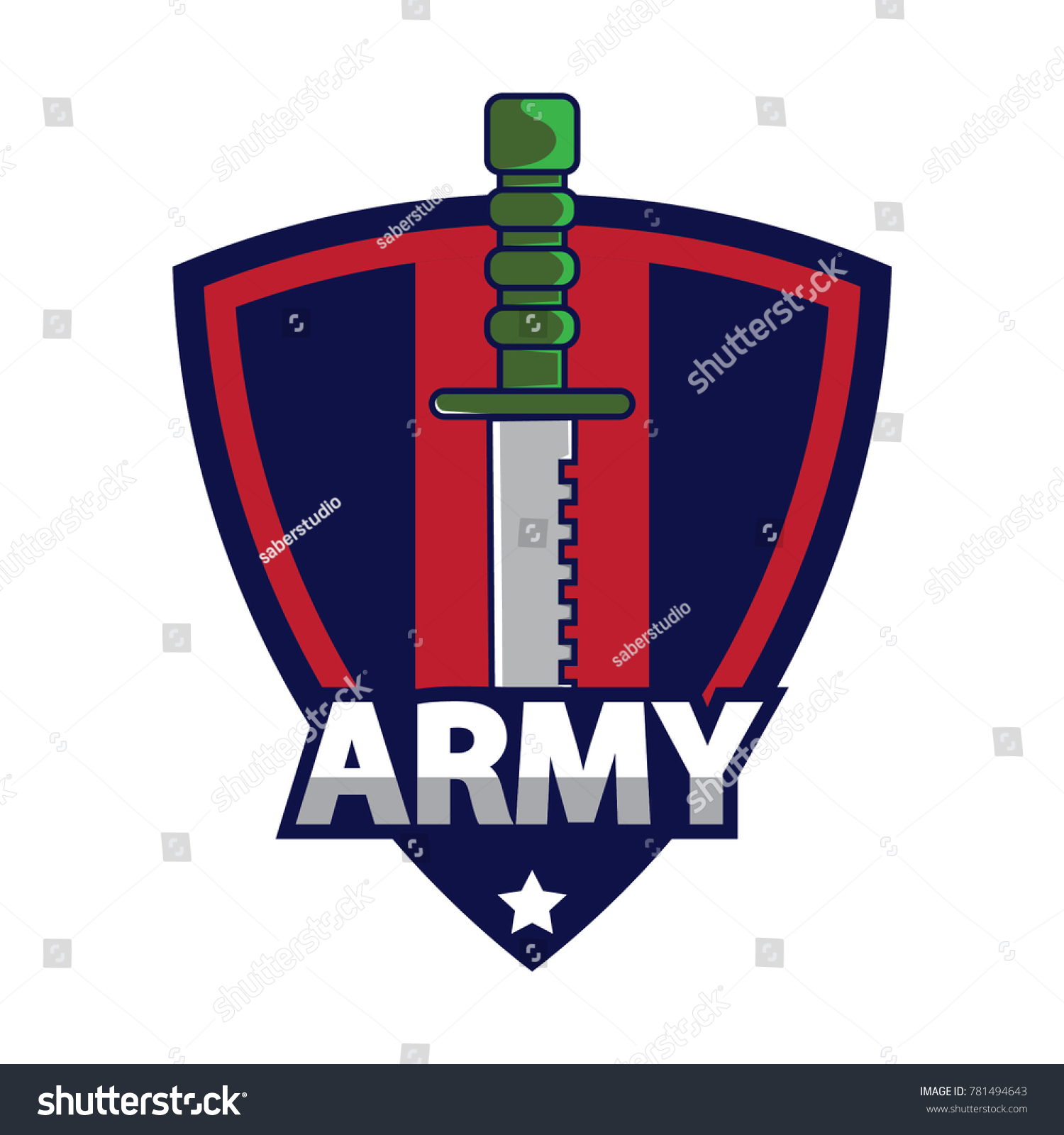 Bayonet Logo Template: vector de stock (libre de regalías) 781494643 ...