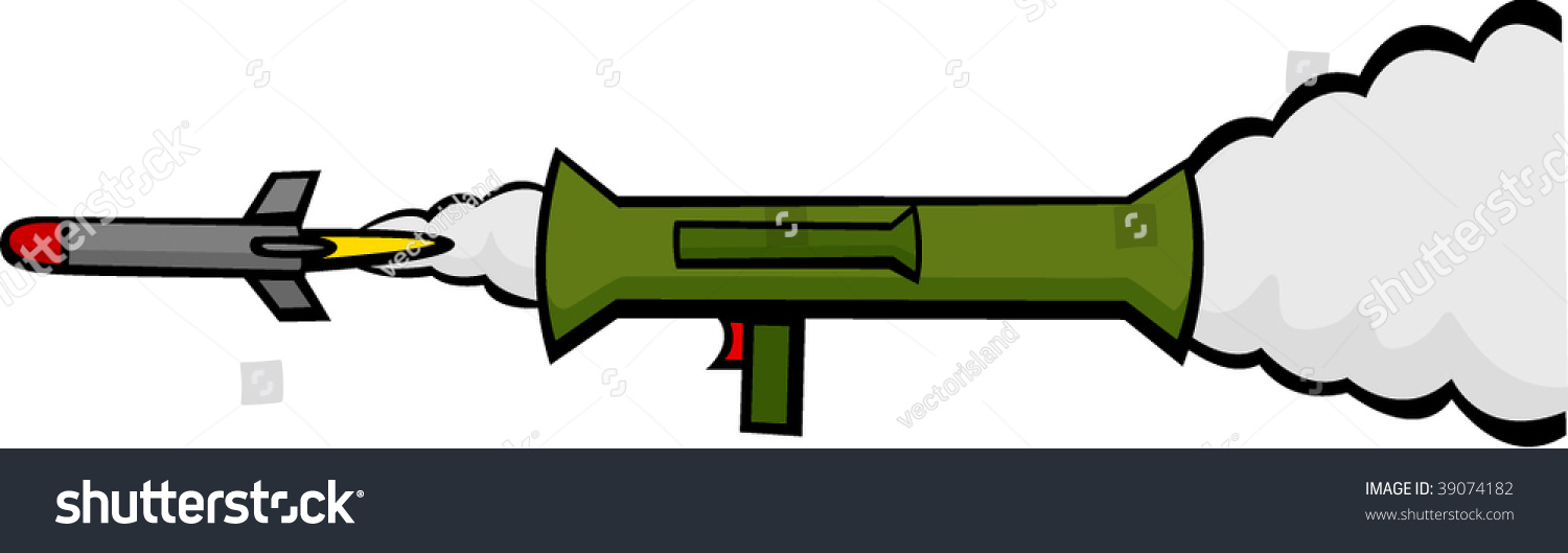 Bazooka Weapon Firing Rocket Stock Vector (Royalty Free) 39074182