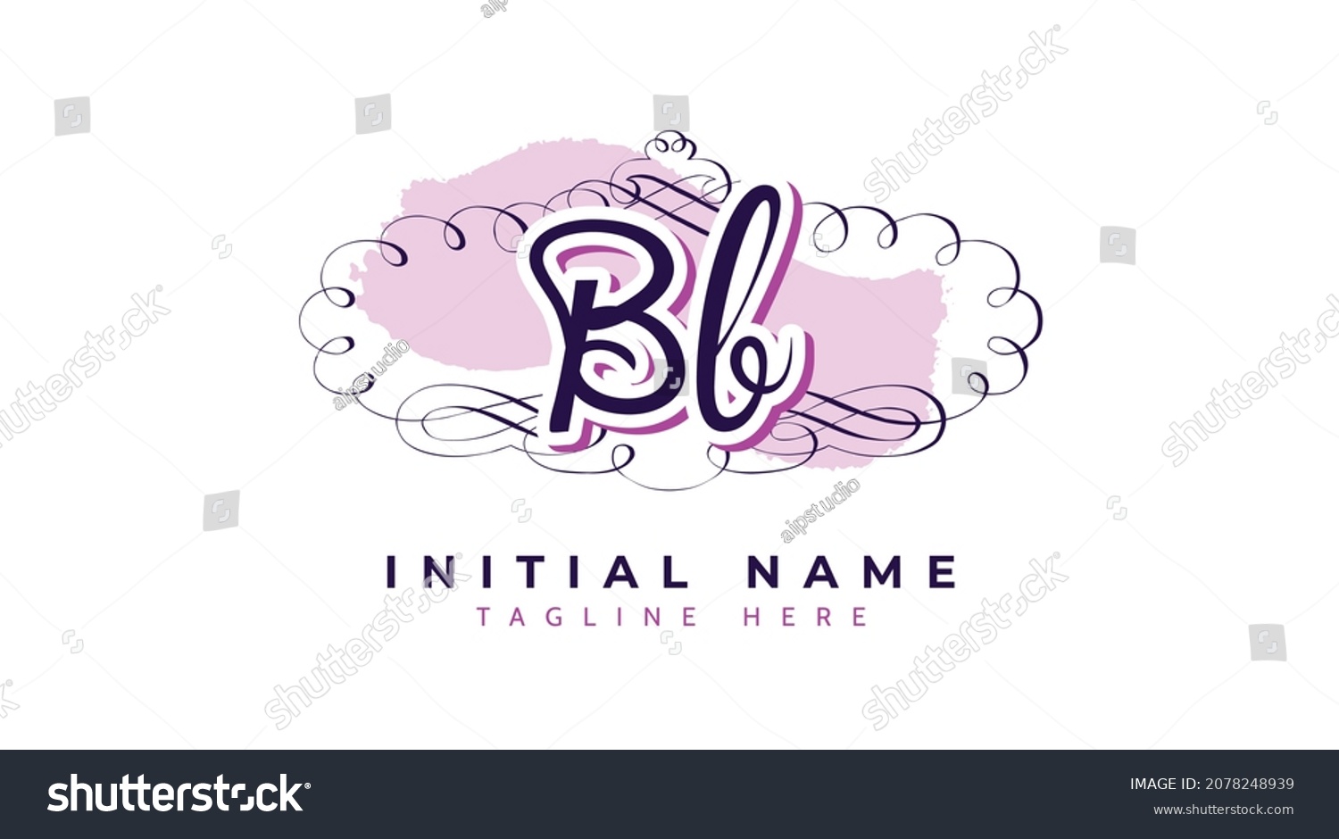 Bb Initials Handwriting Logo Vector Stock Vector (Royalty Free ...