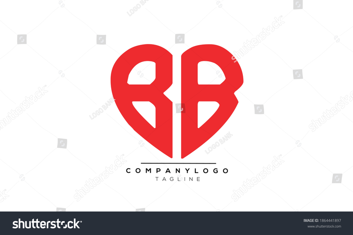 Bb Initials Monogram Letter Text Alphabet Stock Vector (Royalty Free ...