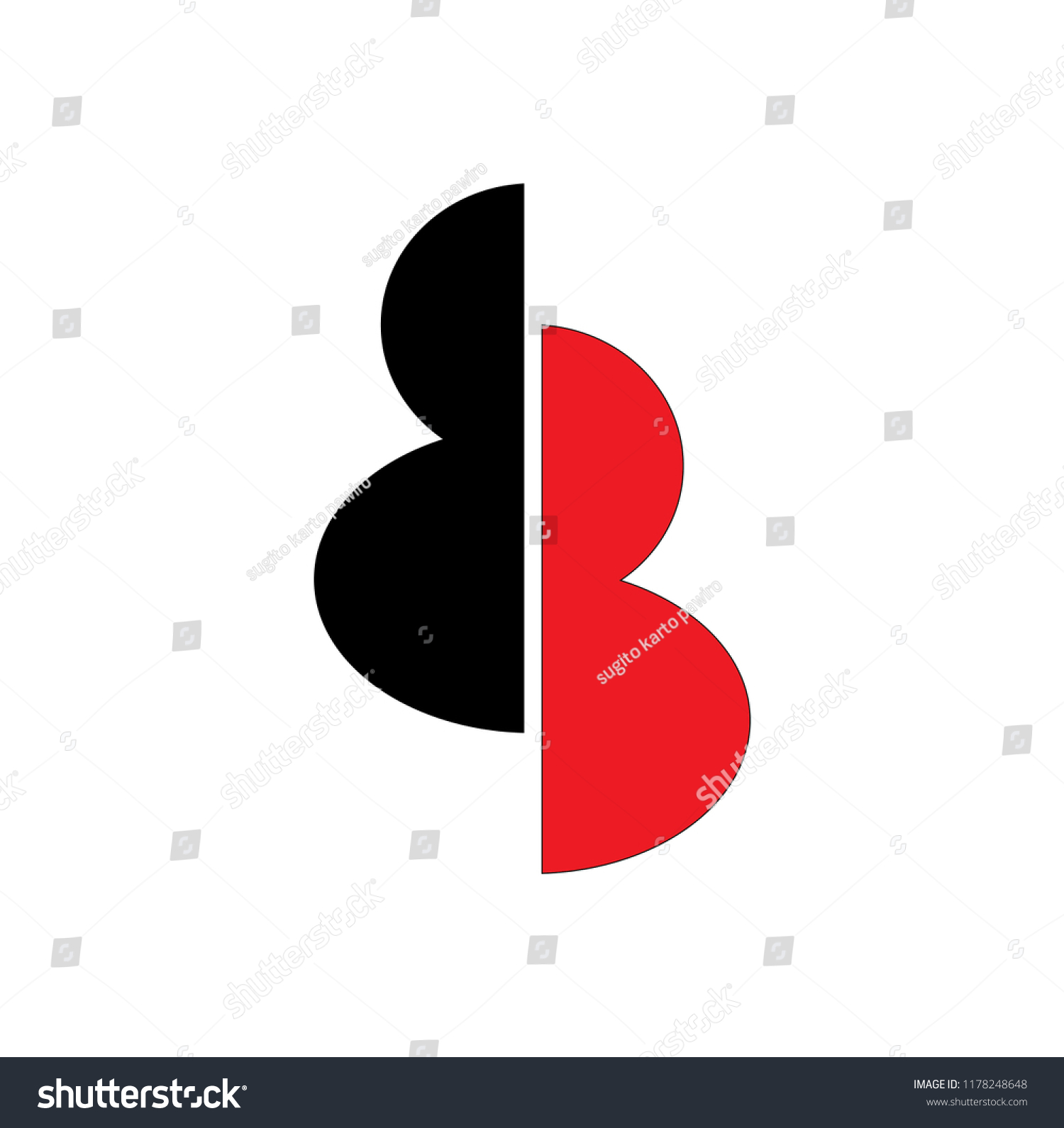 Bb Letter Vector Logo Stock Vector (Royalty Free) 1178248648 | Shutterstock