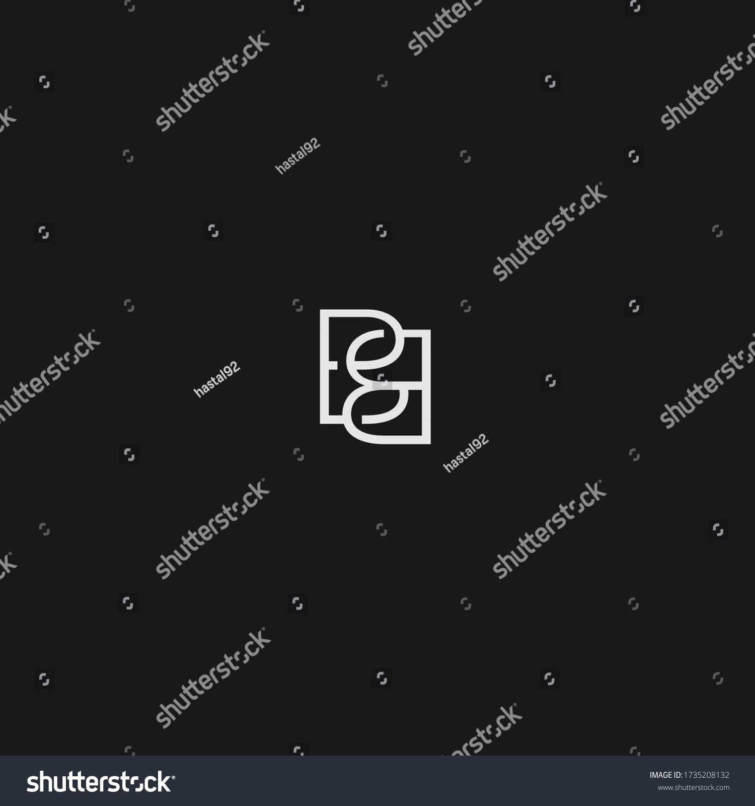 Bb Lettering Typographic Logo Vector Unique Stock Vector (Royalty Free ...