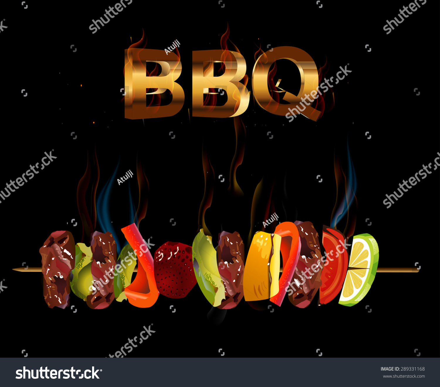 Bbq Barbecue Menu Infographics Vector Eps10 Stock Vector (Royalty Free ...