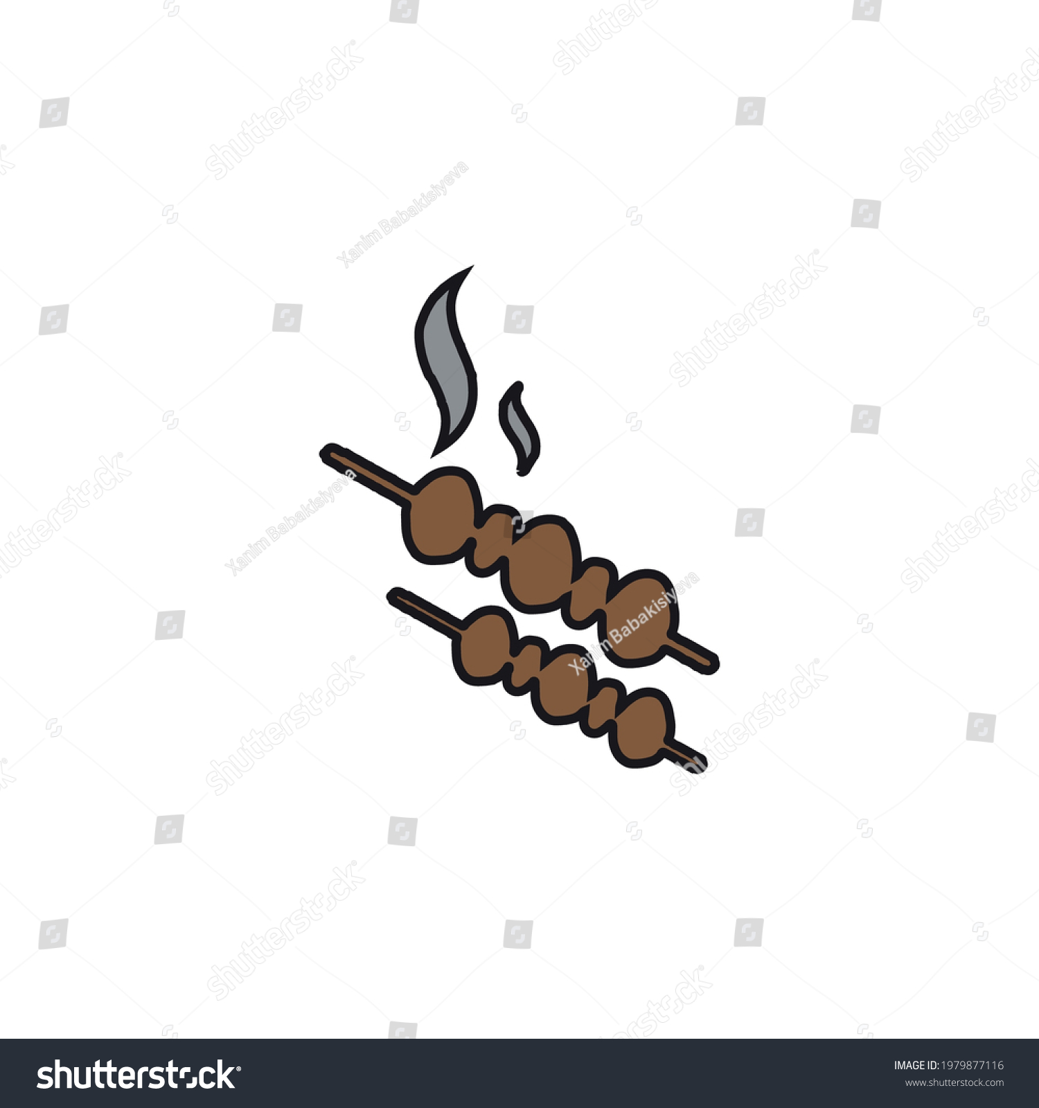 Bbq Chicken Vector Type Icon Stock Vector (Royalty Free) 1979877116 ...