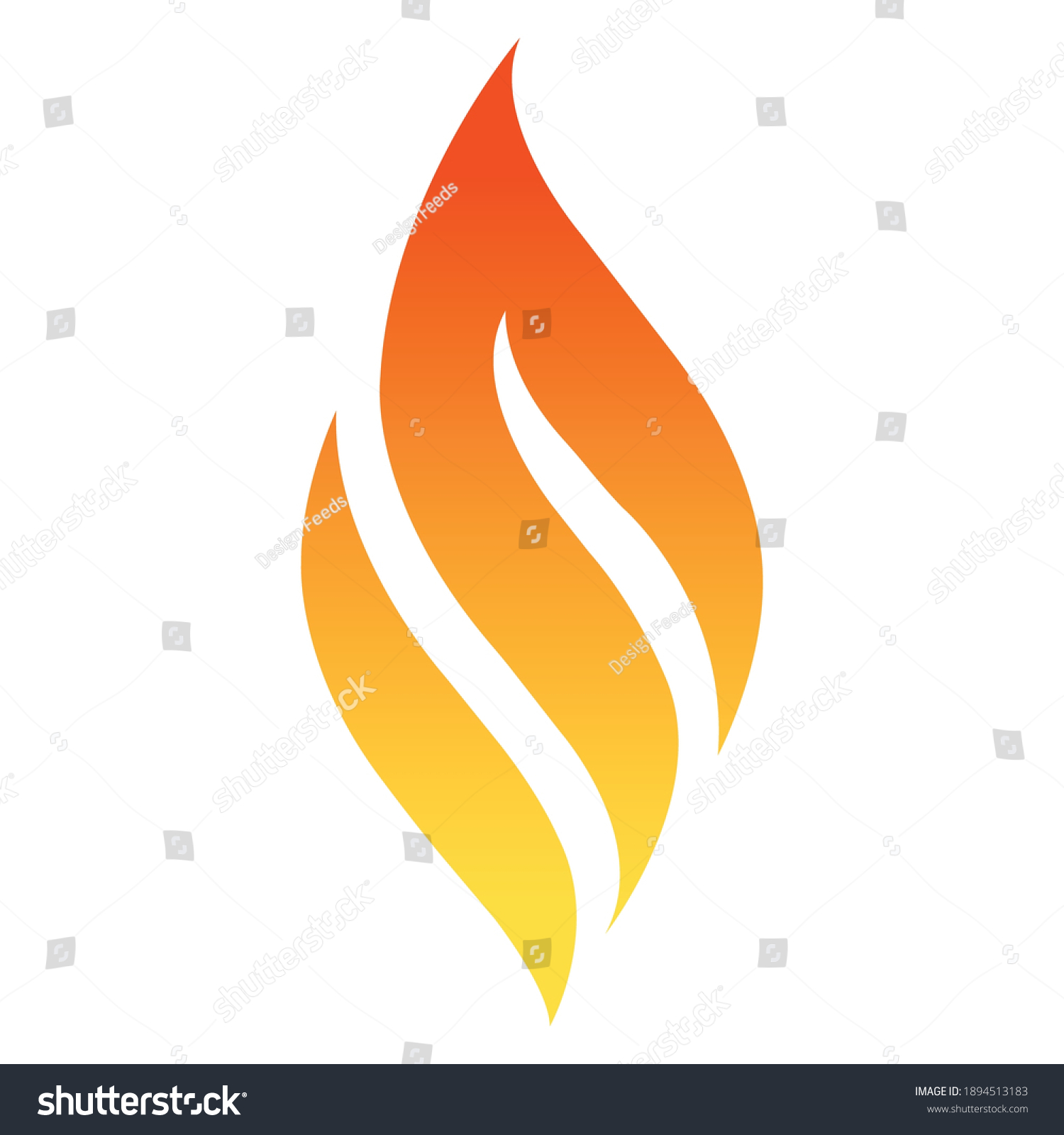 Bbq Fire Flame Vector Design Isolated Stock Vector (Royalty Free ...