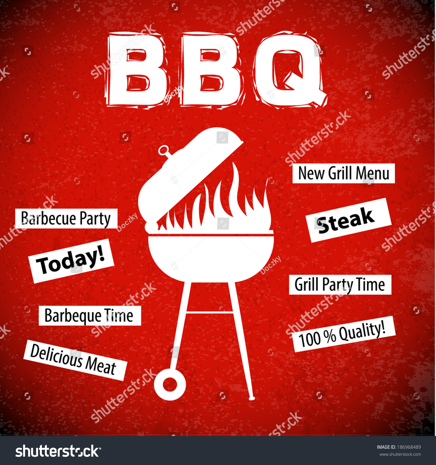 Bbq Menu Design Template Background Restaurant Stock Vector 186968489 ...