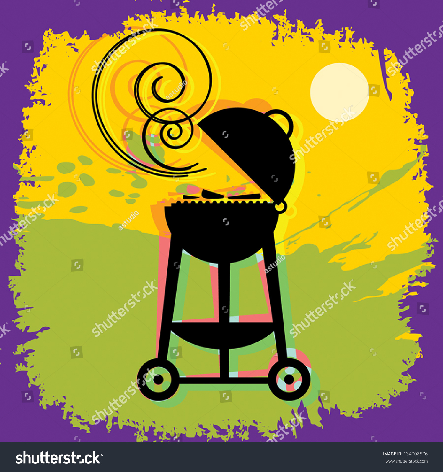 Bbq Grill Abstract Background Vector Illustration Stock Vector (Royalty ...