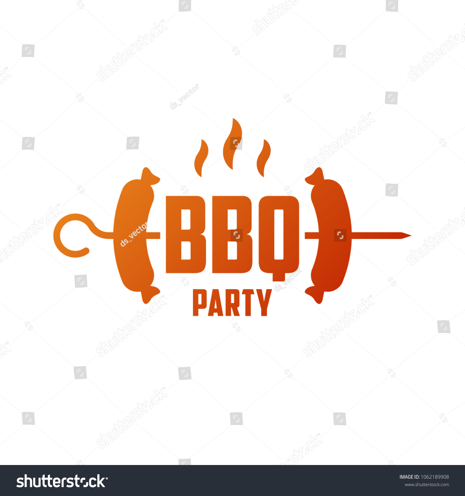 Bbq Party Emblem Logo Stock Vector (Royalty Free) 1062189908 | Shutterstock
