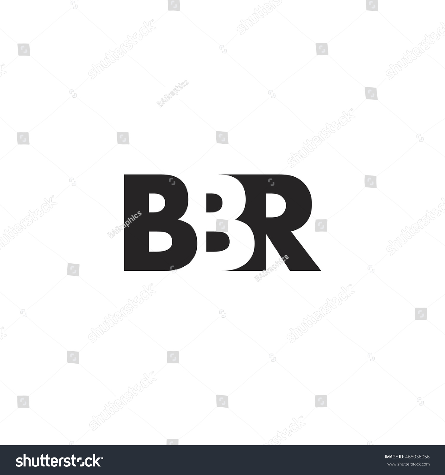 BBR Logo Vector Graphic Branding Letter Stock Vector (Royalty Free ...