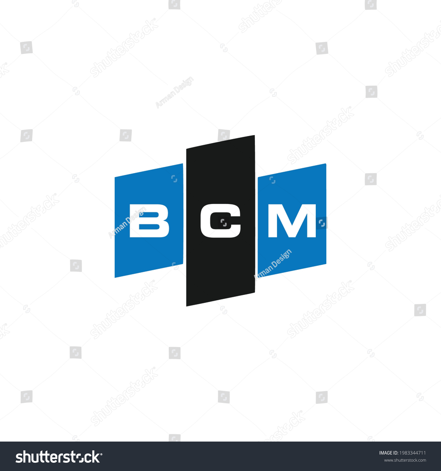 Bcm Letter Logo Design Vector Stock Vector (Royalty Free) 1983344711