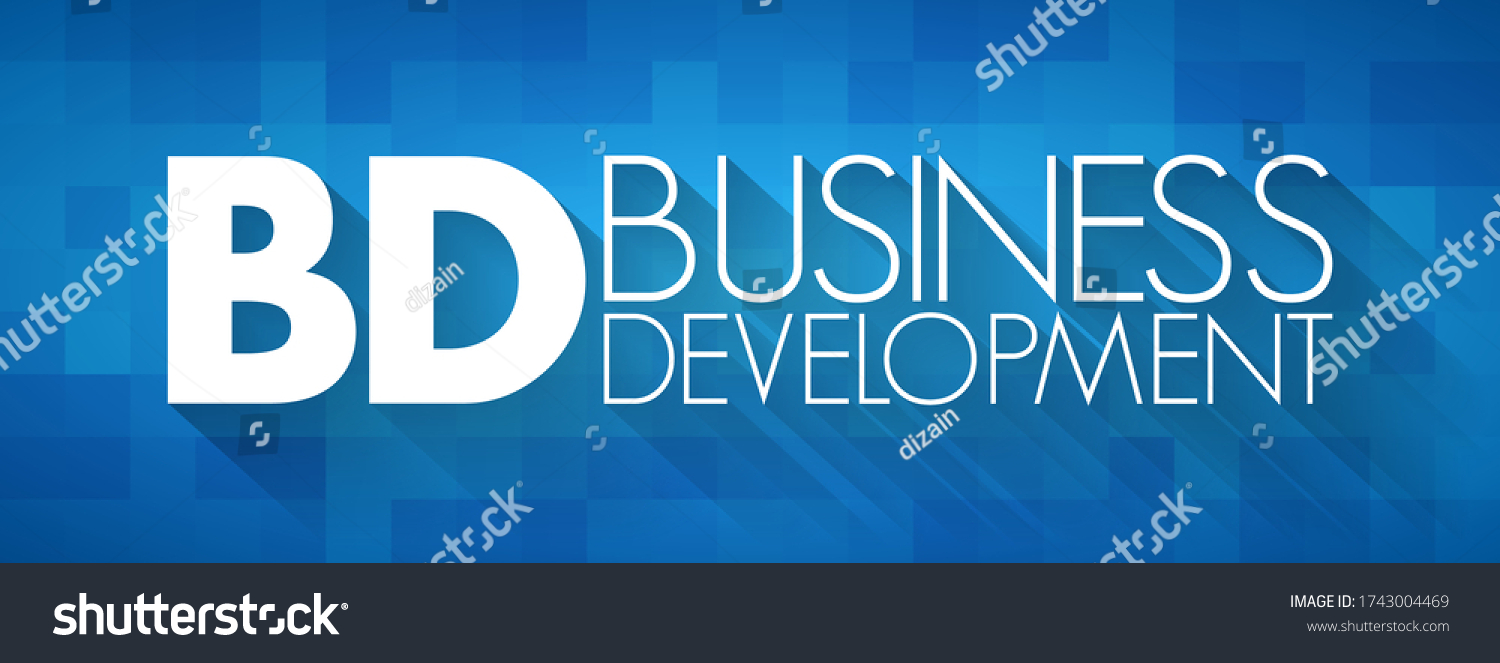 Bd Business Development Entails Tasks Processes Stock Vector (Royalty ...