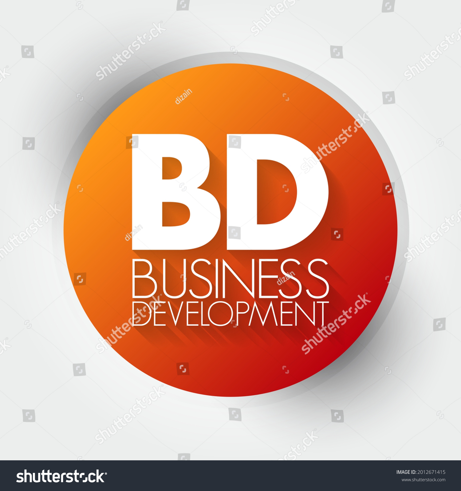 Bd Business Development Entails Tasks Processes Stock Vector (Royalty ...