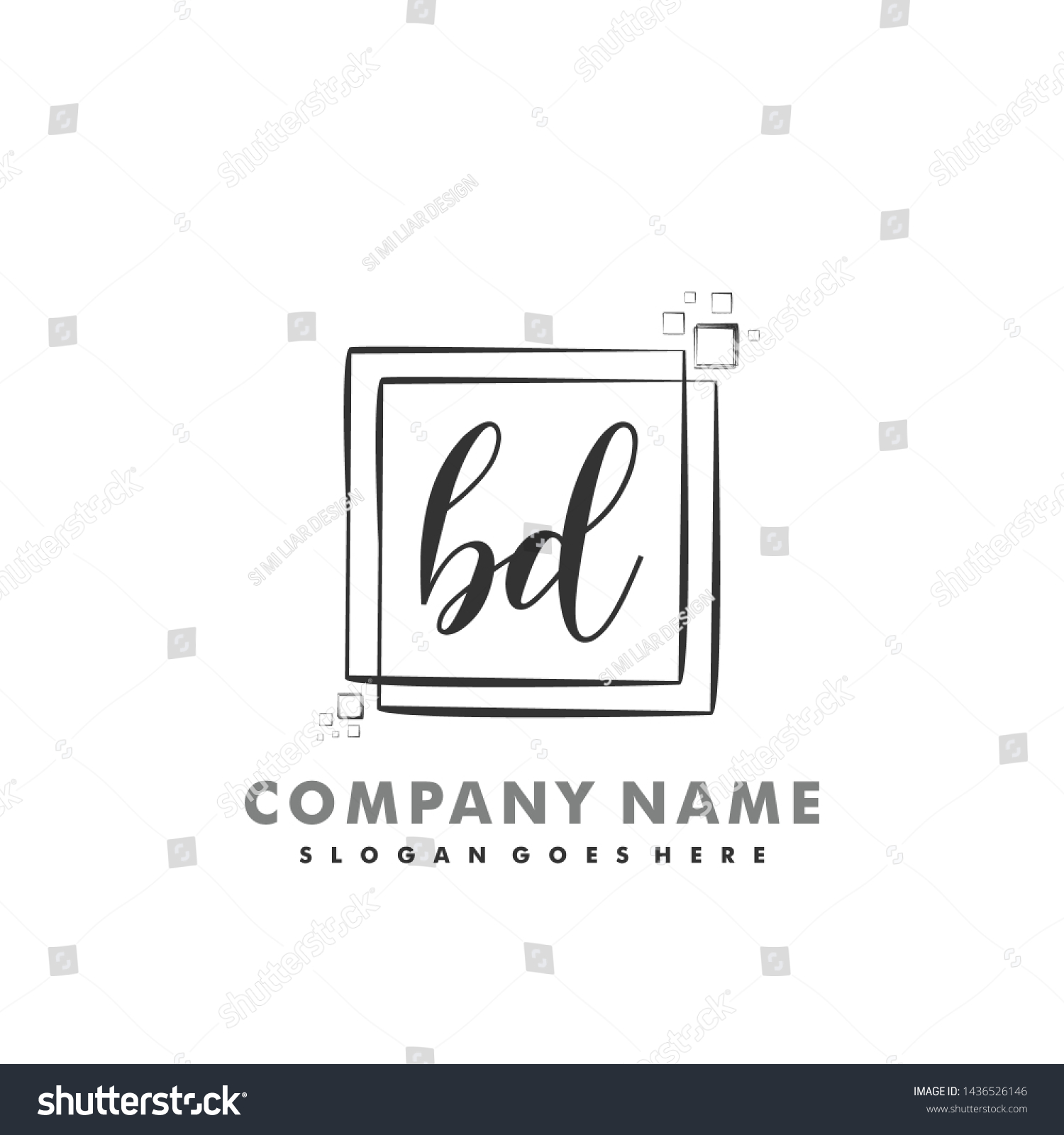 Bd Initial Beauty Monogram Logo Vector: เวกเตอร์สต็อก (ปลอดค่าลิขสิทธิ์ ...