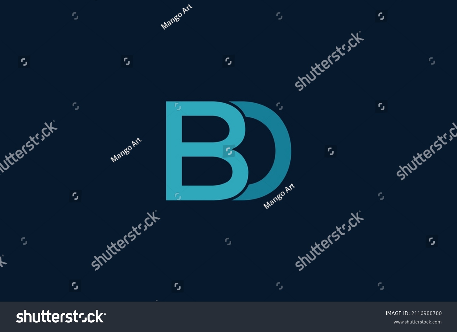 Bd Initial Letters Logo Design Concept Stock Vector (Royalty Free ...