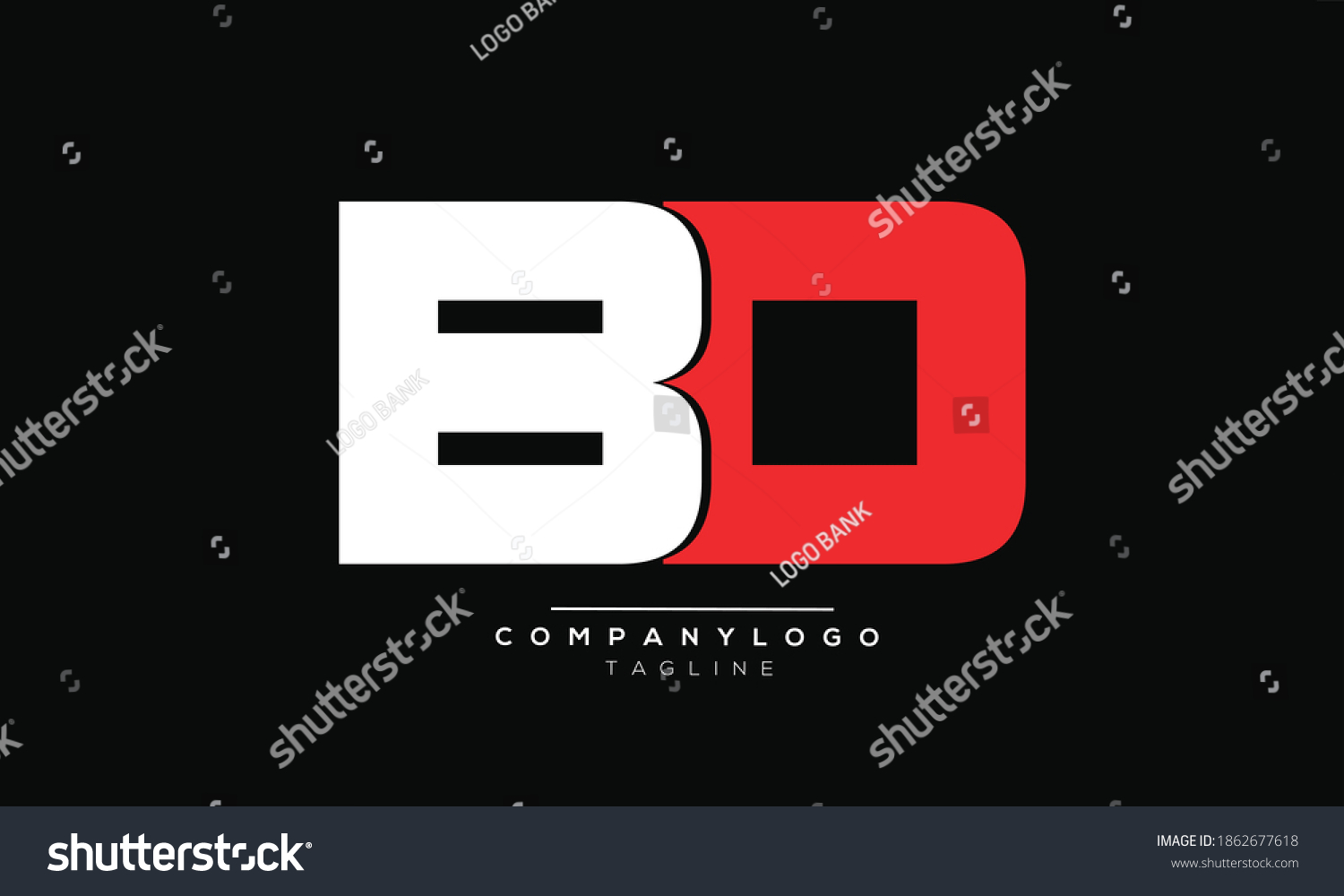 Bd Initials Monogram Letter Text Alphabet Stock Vector (Royalty Free ...