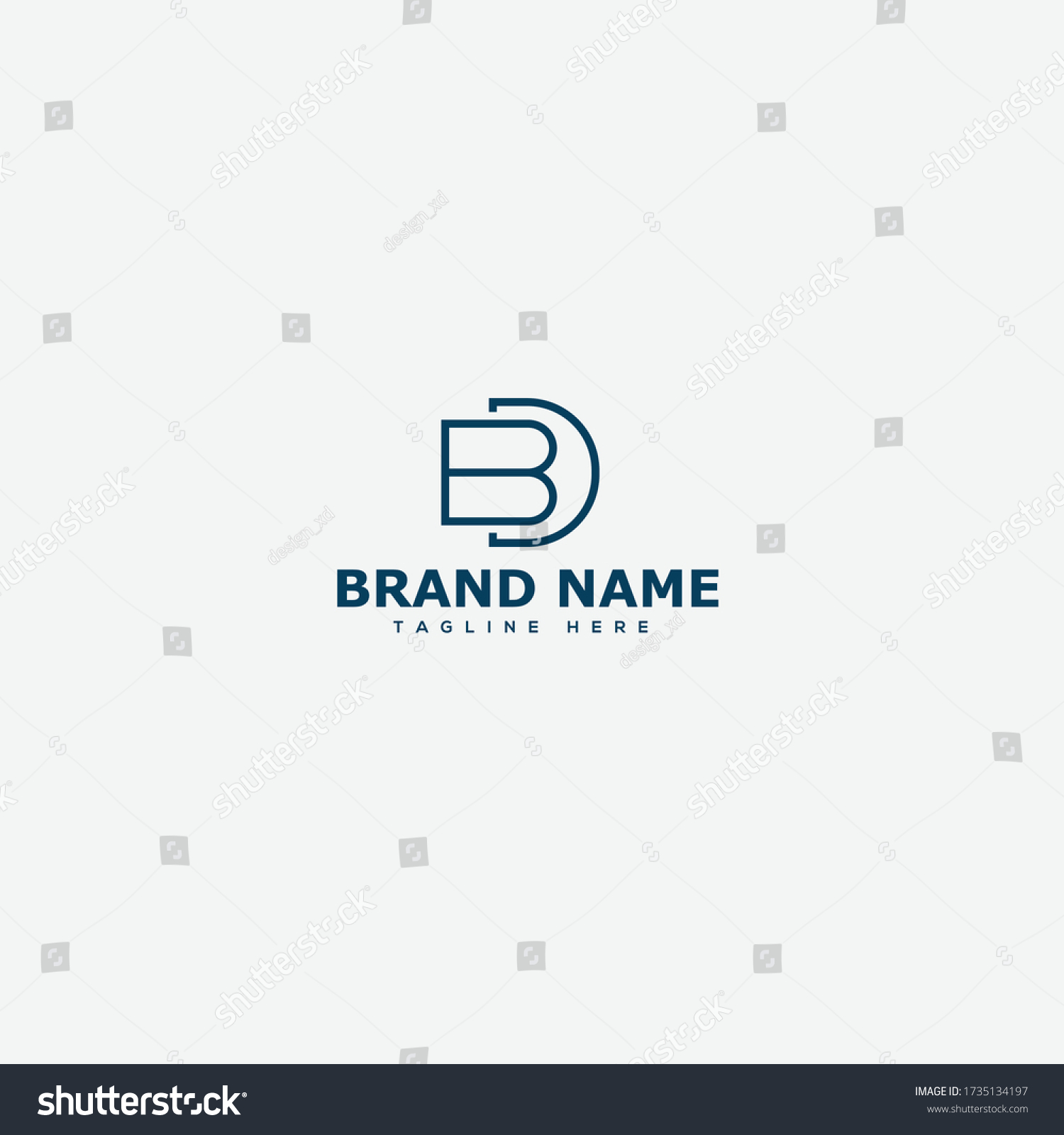 Bd Letter Logo Design Template Vector Stock Vector (Royalty Free ...