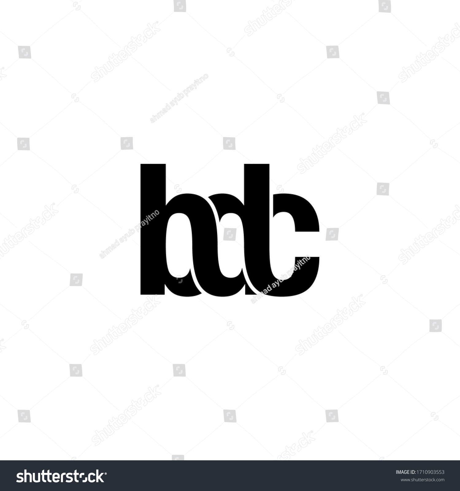 Bdc Letter Original Monogram Logo Design Stock Vector (Royalty Free ...