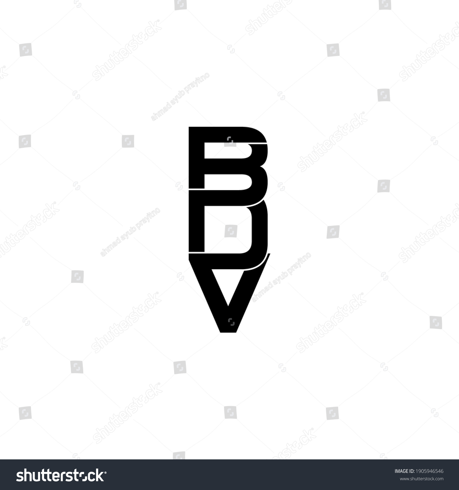 Bdv Letter Original Monogram Logo Design Stock Vector (Royalty Free ...