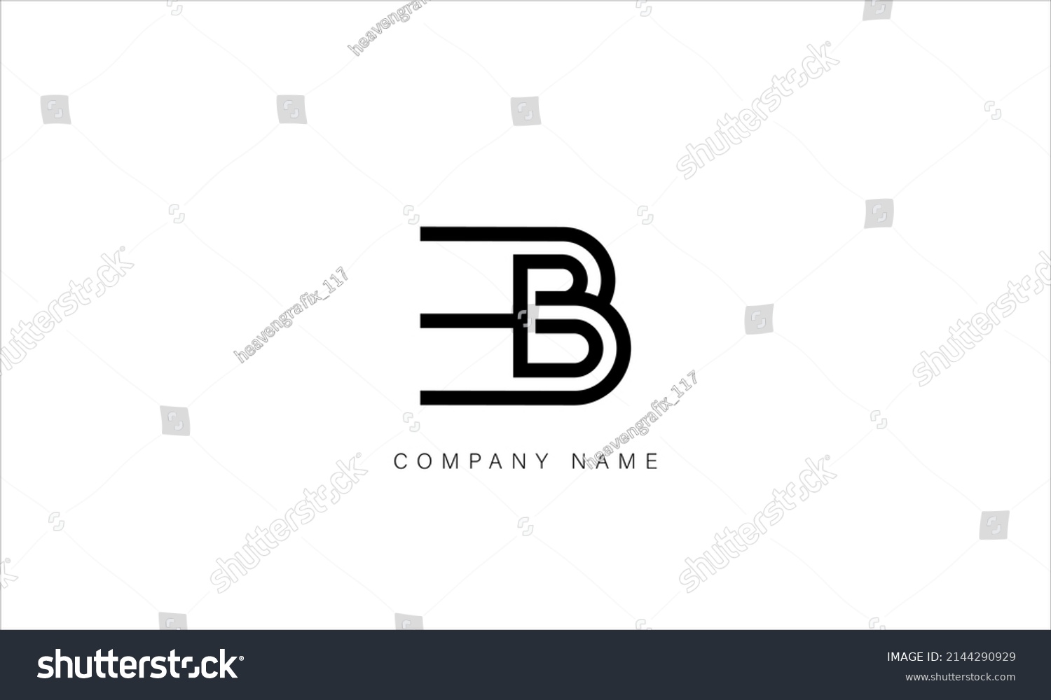 Be Eb Alphabet Letters Logo Monogram Stock Vector (Royalty Free ...