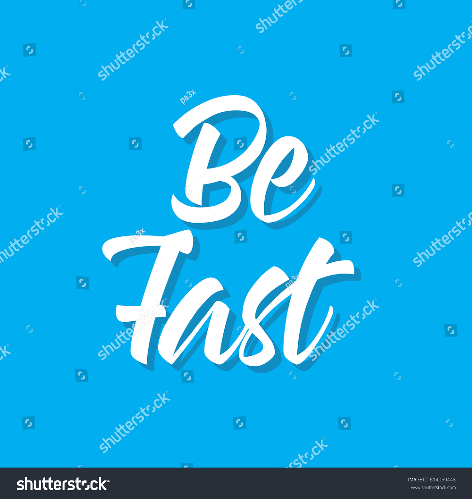 Be Fast Text Design Vector Calligraphy Stock Vector (Royalty Free ...