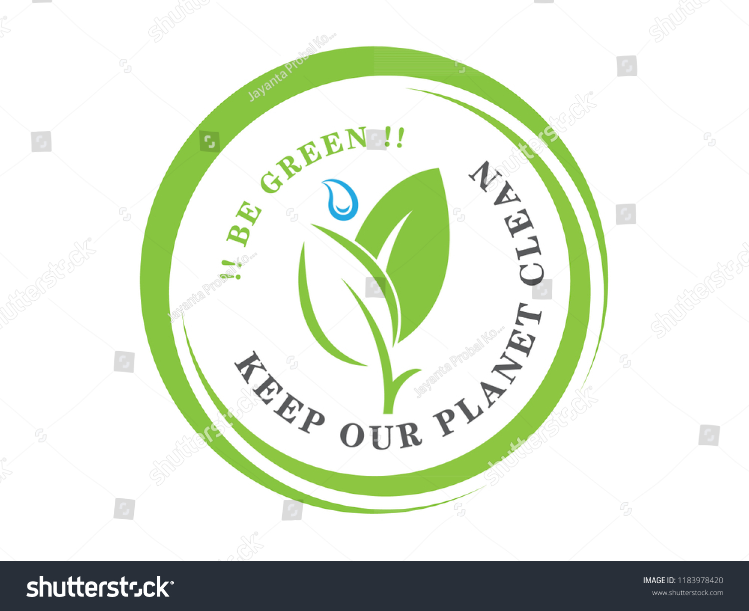 Be Green Logo Stock Vector (Royalty Free) 1183978420 | Shutterstock