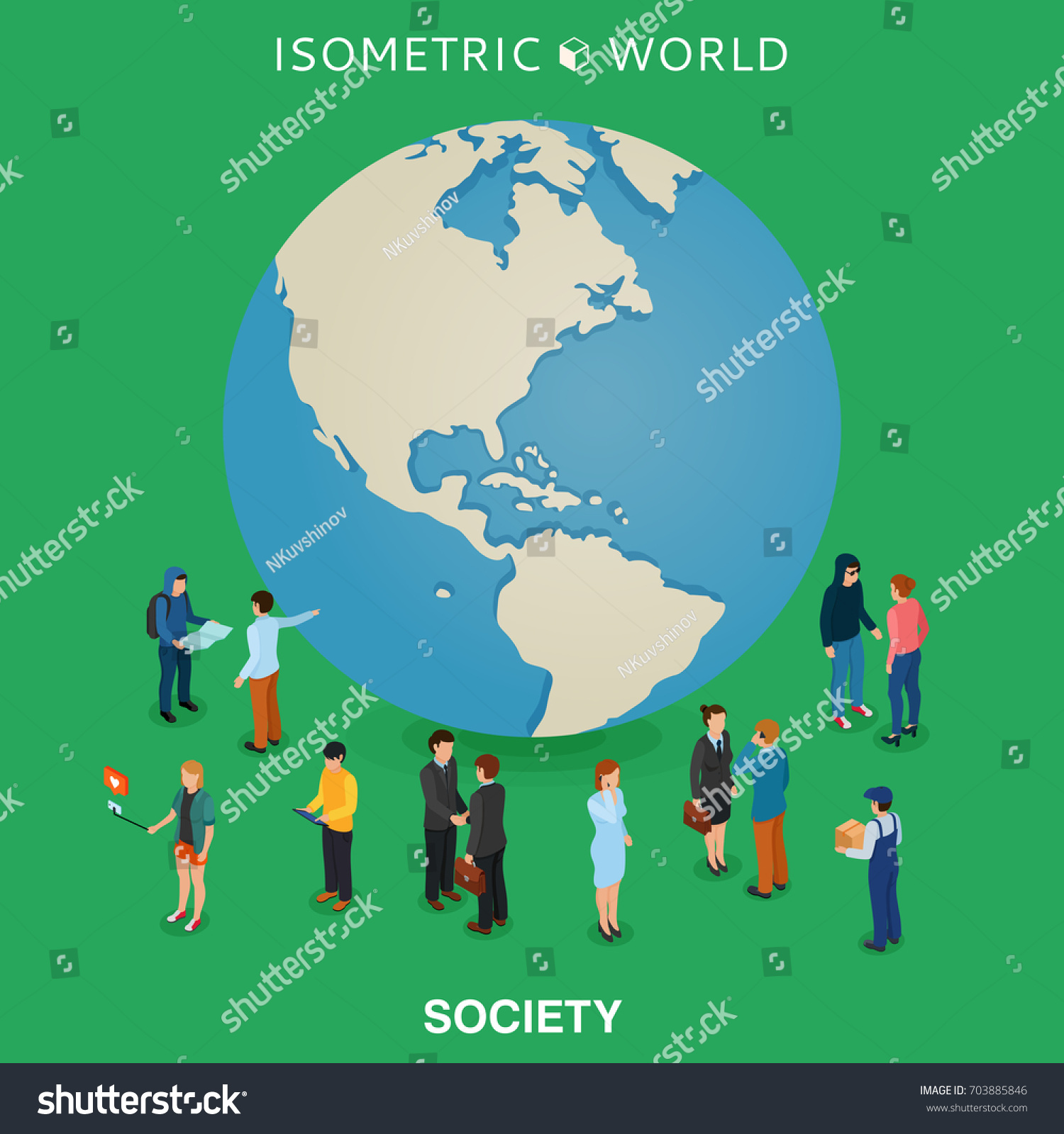 Be Worldwide Cosmopolitan Globalization Flat 3d Stock Vector (Royalty ...