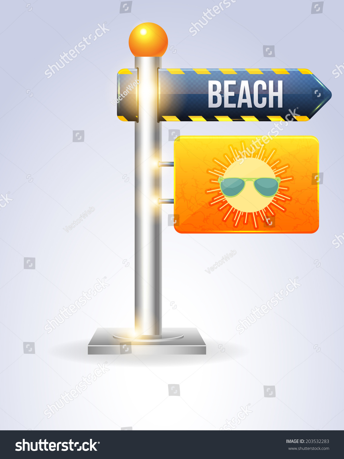 Beach Billboard Vector Icons Stock Vector (Royalty Free) 203532283 ...