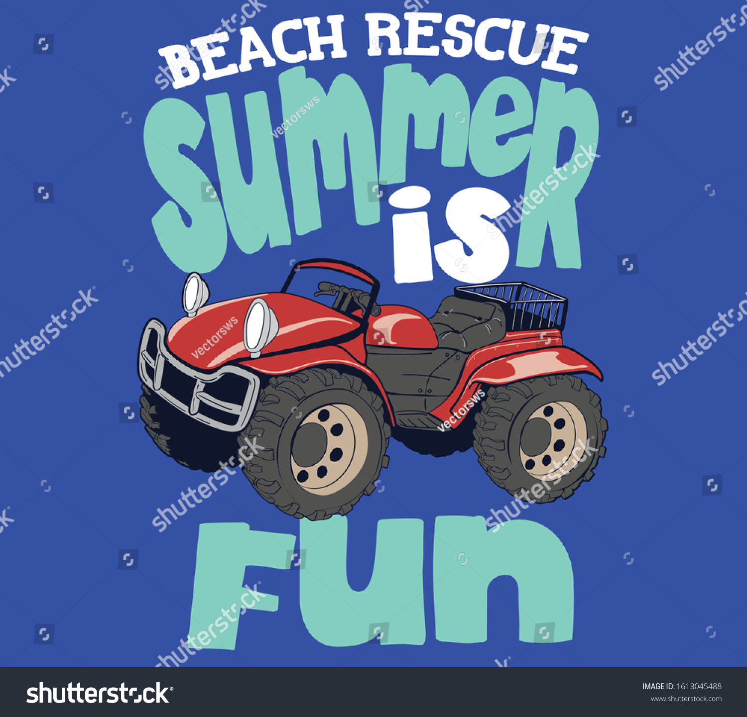 Beach Car Buggy Vector Illustration Stock Vector (Royalty Free ...