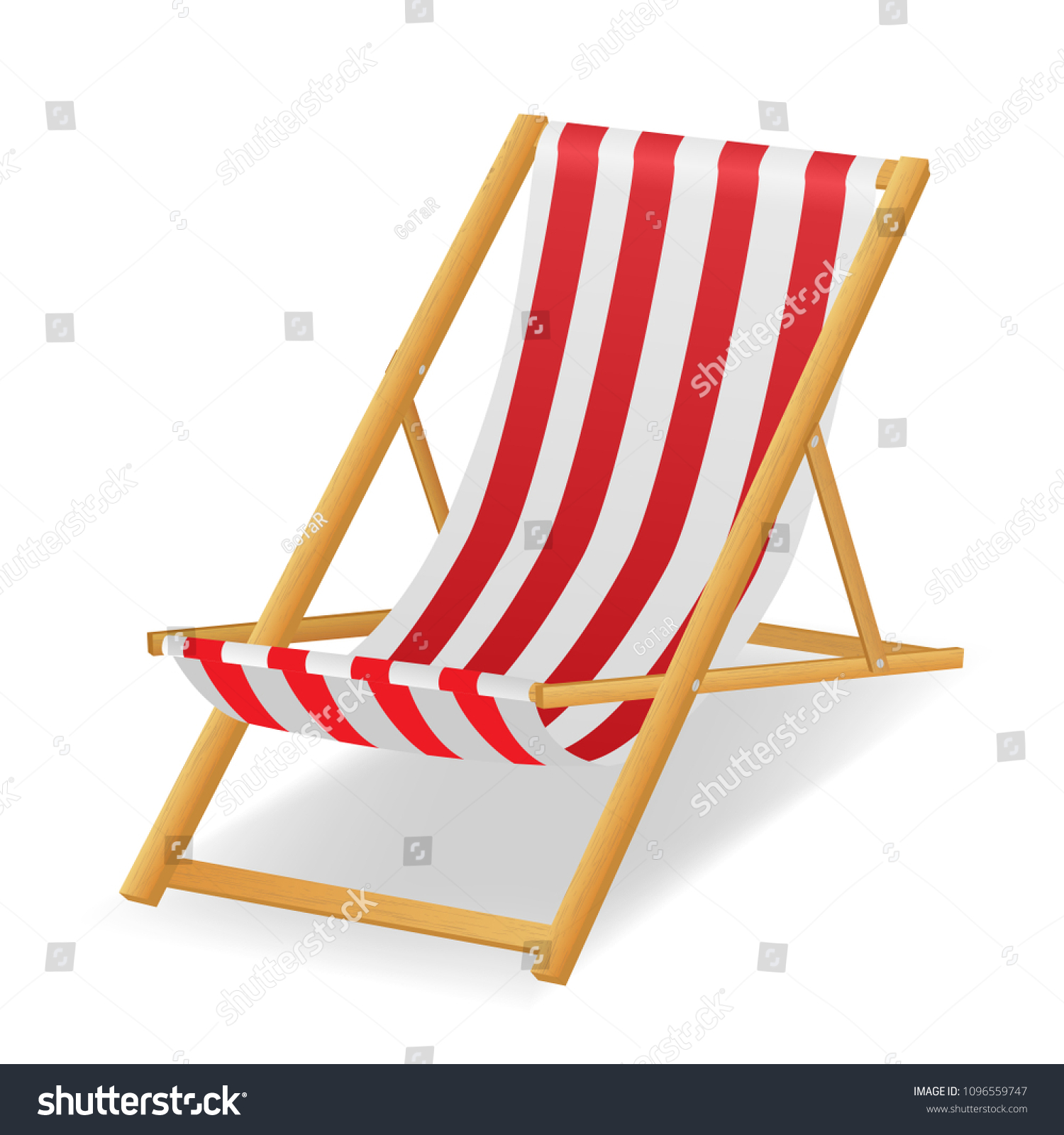 Beach Chair Vector Illustration Stock Vector (Royalty Free) 1096559747