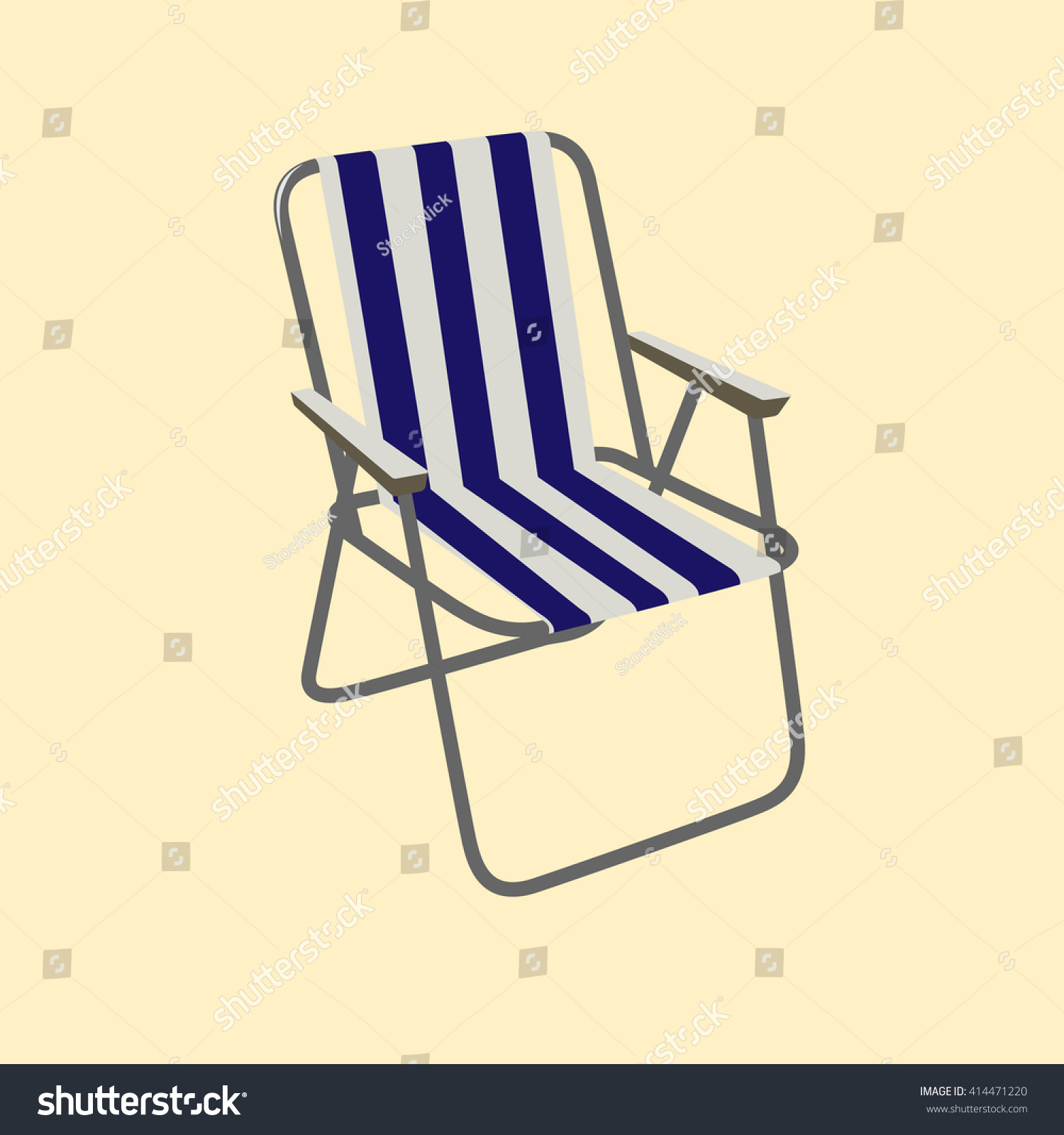 Beach Chair Vector Illustration Stock Vector (Royalty Free) 414471220 ...