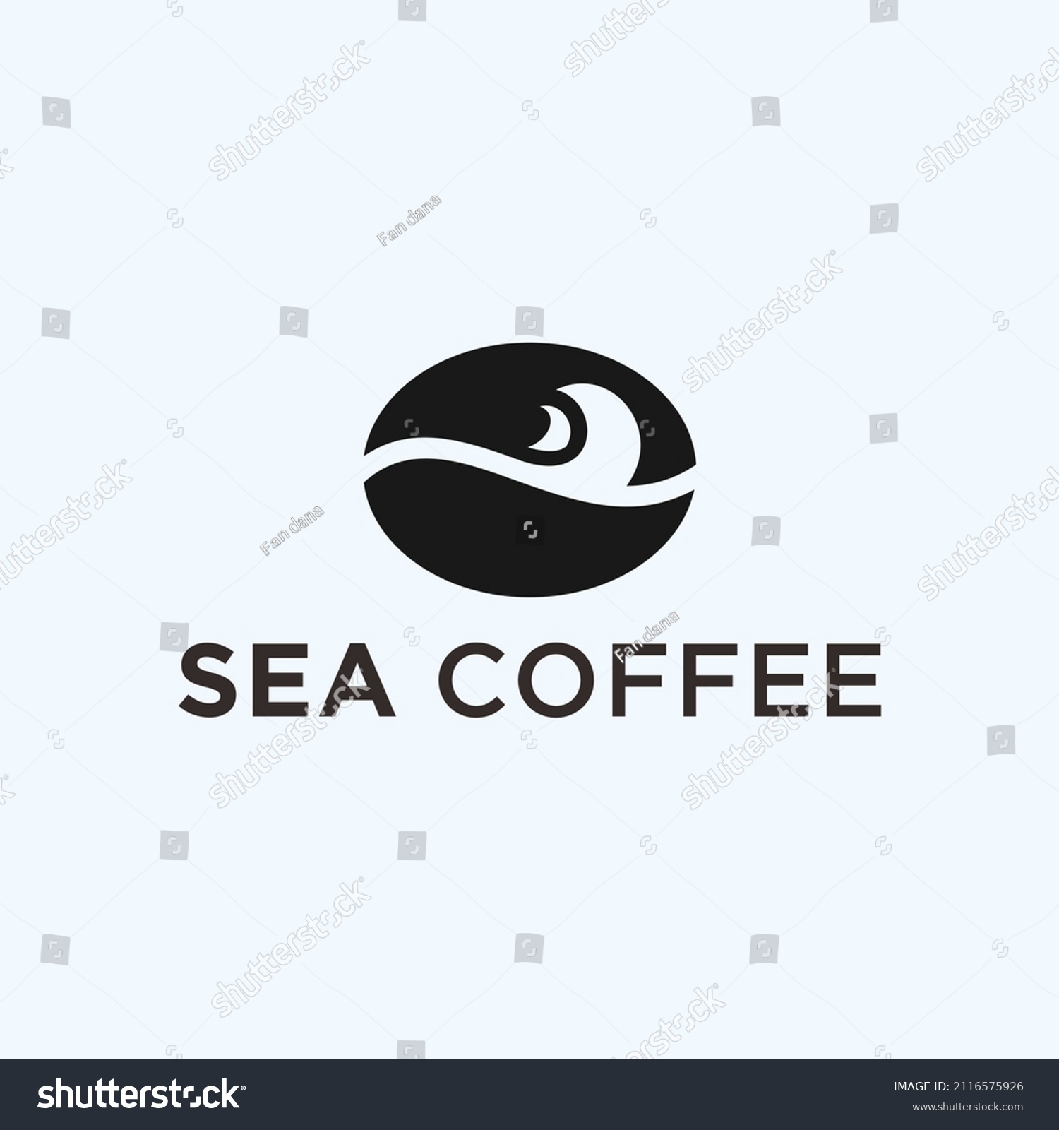 Beach Coffee Logo Restaurant Logo Stock Vector (Royalty Free) 2116575926