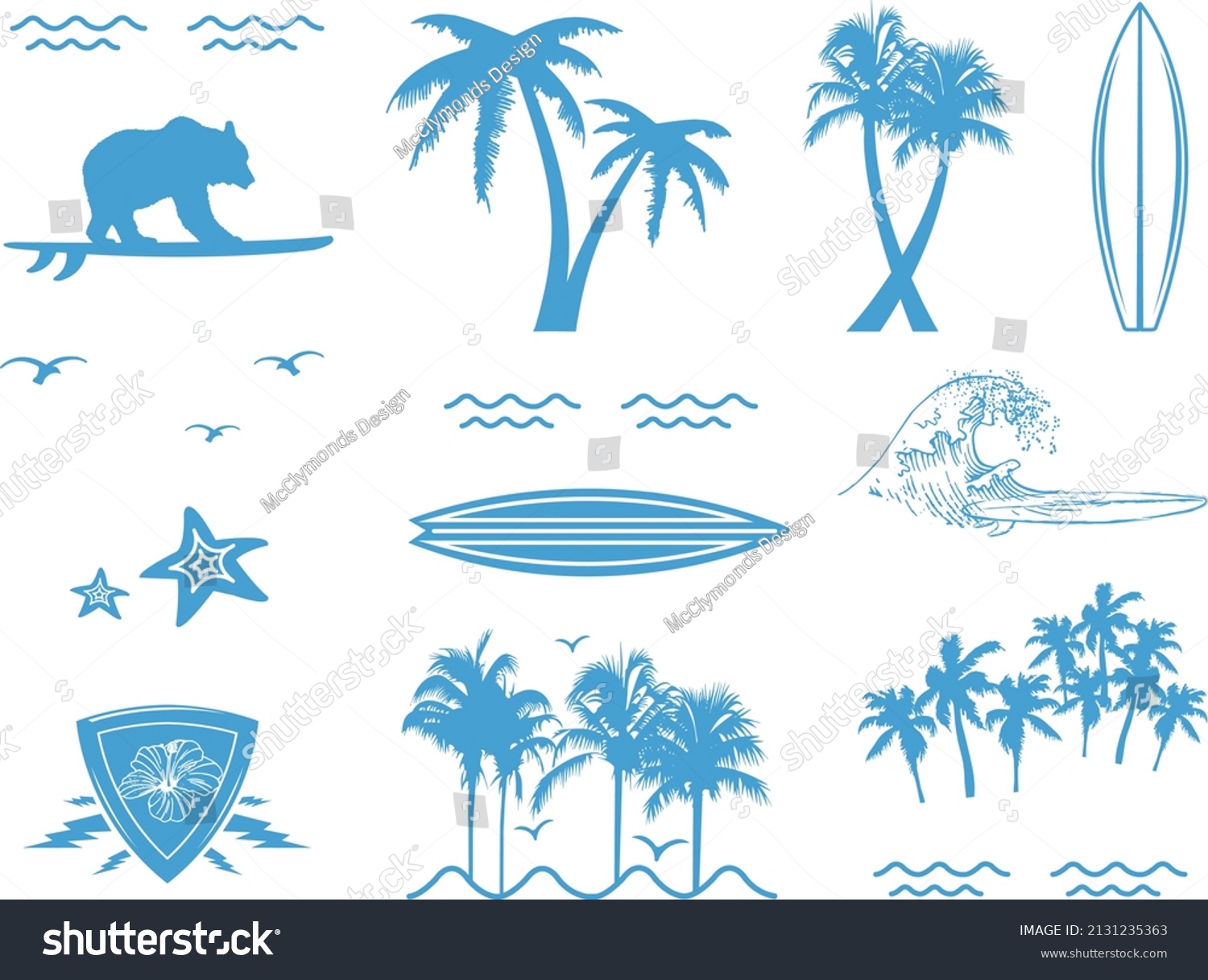 Beach Graphics Patterns Individual Use Stock Vector (Royalty Free ...