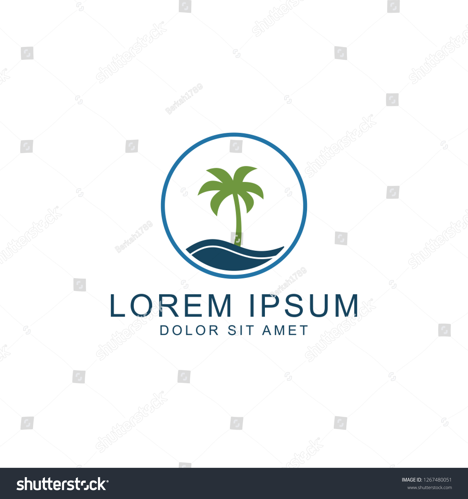Beach Logo Icon Vector Logo Template Stock Vector (Royalty Free ...
