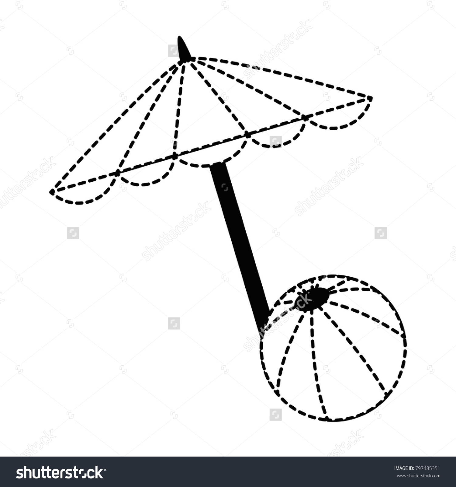 Beach Umbrella Balloon Stock Vector (Royalty Free) 797485351 | Shutterstock