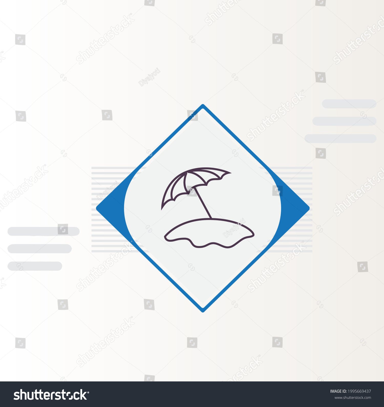 Beaches Ocean Vector Icon Stock Vector (Royalty Free) 1995669437 ...