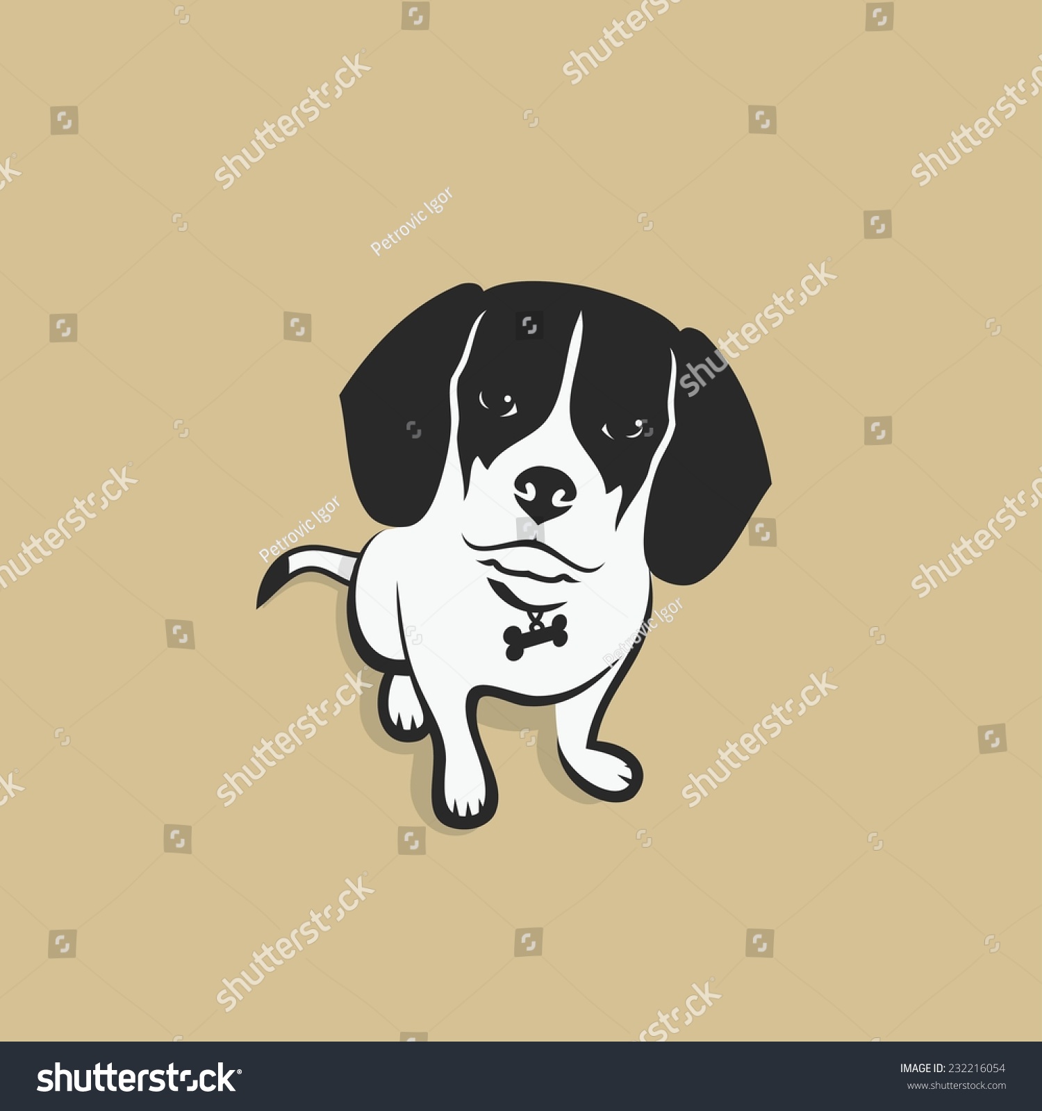 Beagle Dog Vector Illustration Stock Vector (Royalty Free) 232216054 ...