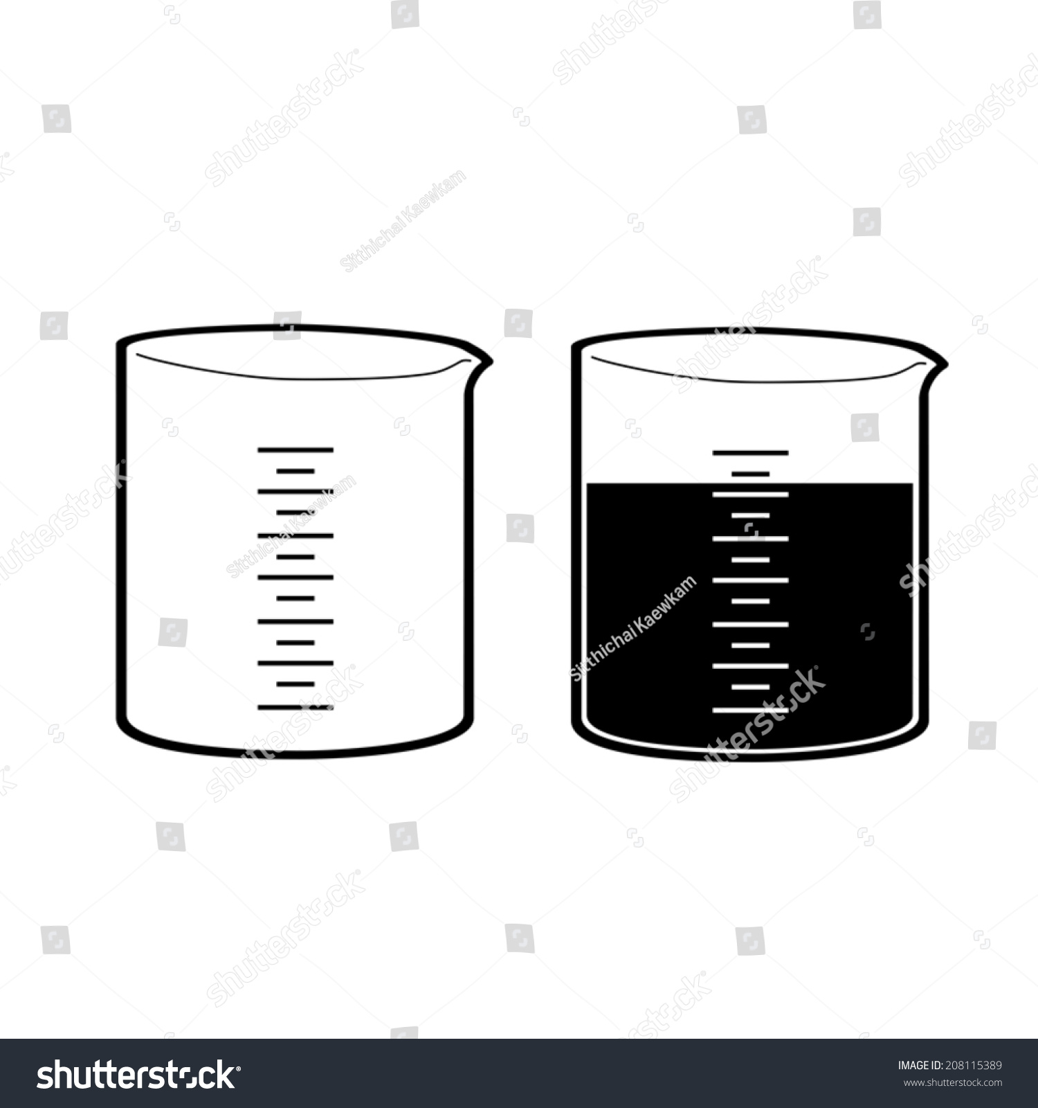 Beaker Stock Vector (Royalty Free) 208115389 | Shutterstock