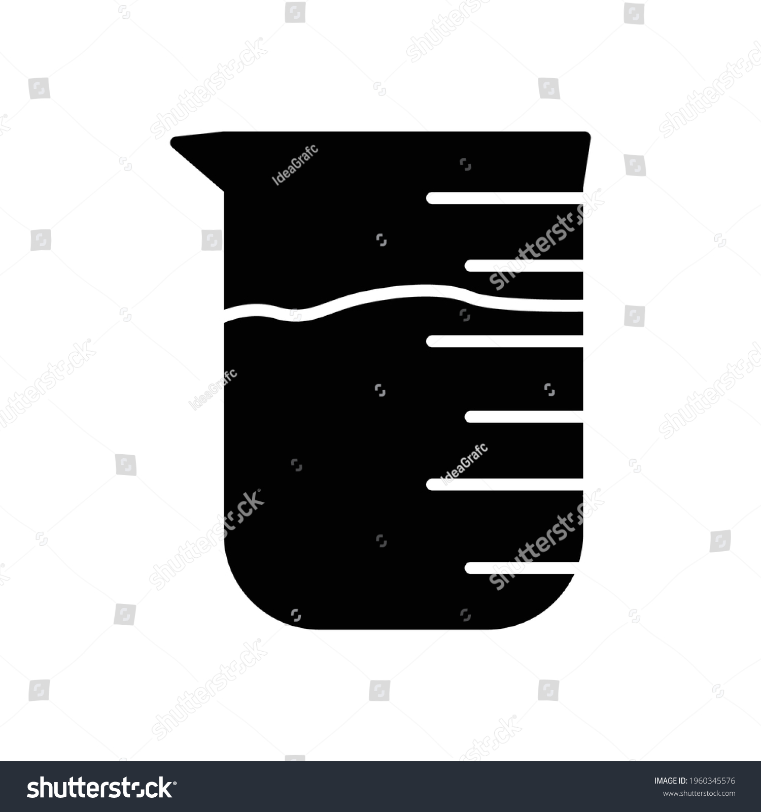 Beaker Icon Solid Style Vector Your Stock Vector (Royalty Free ...
